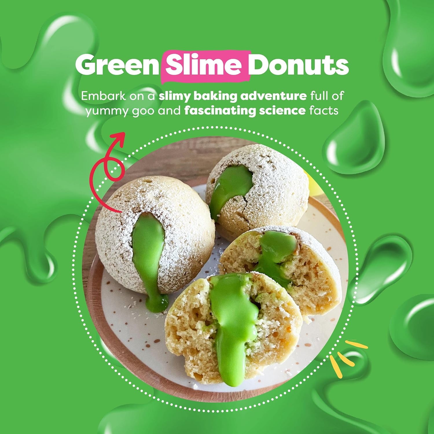 Yasong Green Donut Kids Baking Kit | Edible Kit for Girls & Boys Ages 6 ...