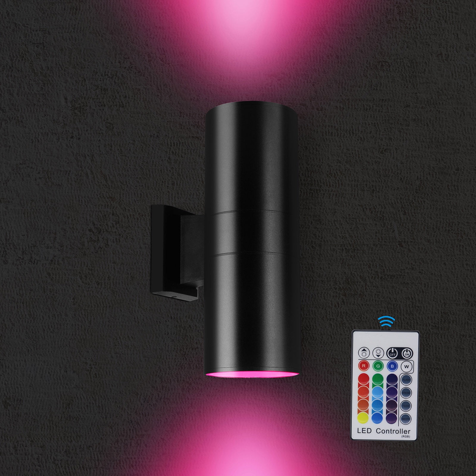 Yasotek Outdoor LED Wall Lamp, 72W RGBW Up/Down Light, Color Changing ... Yasotek Outdoor LED Wall Lamp, 72W RGBW Up/Down Light, Color Changing ...