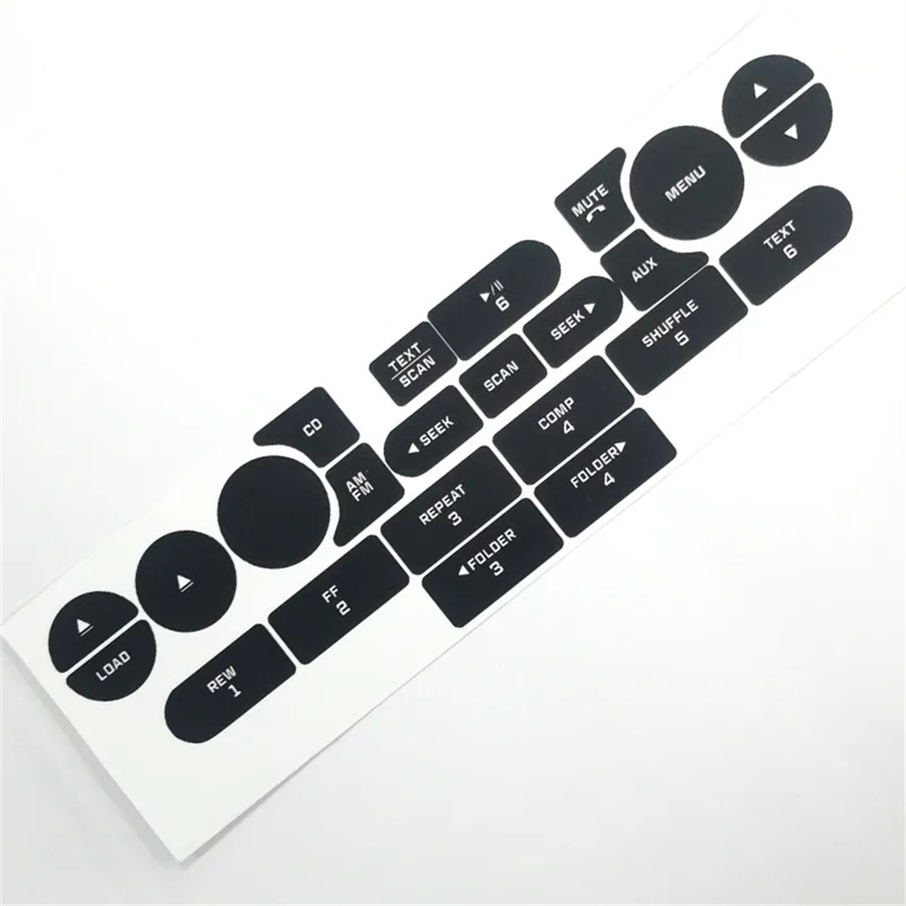 Yassdwbn 1 PC Radio Control Button Decal Stickers Car Interior For Ford ...