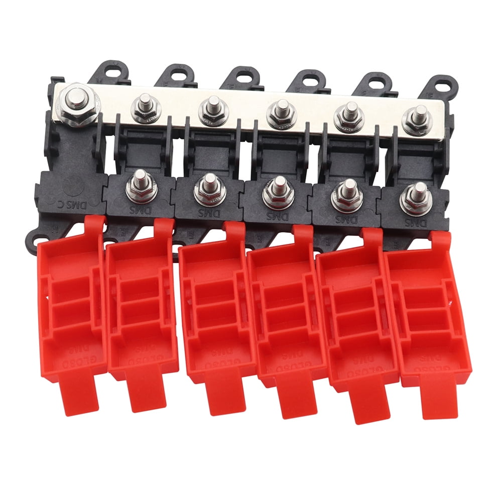 Yassdwbn 1 x Distribution Block 5-way Fuse Holder 200A Multi-pole Fuse ...
