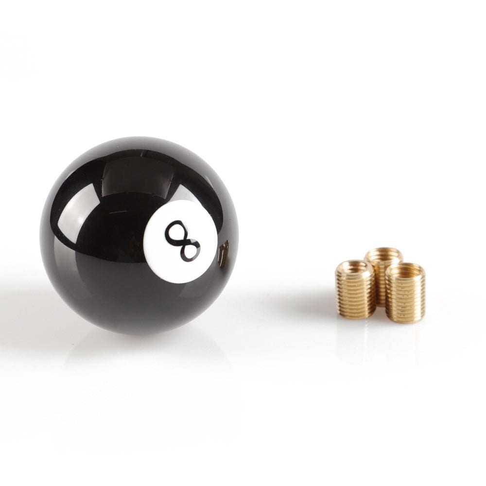 Yassdwbn 1x Black 8 Ball Billiard Round Shift Knob Acrylic Manual Gear ...