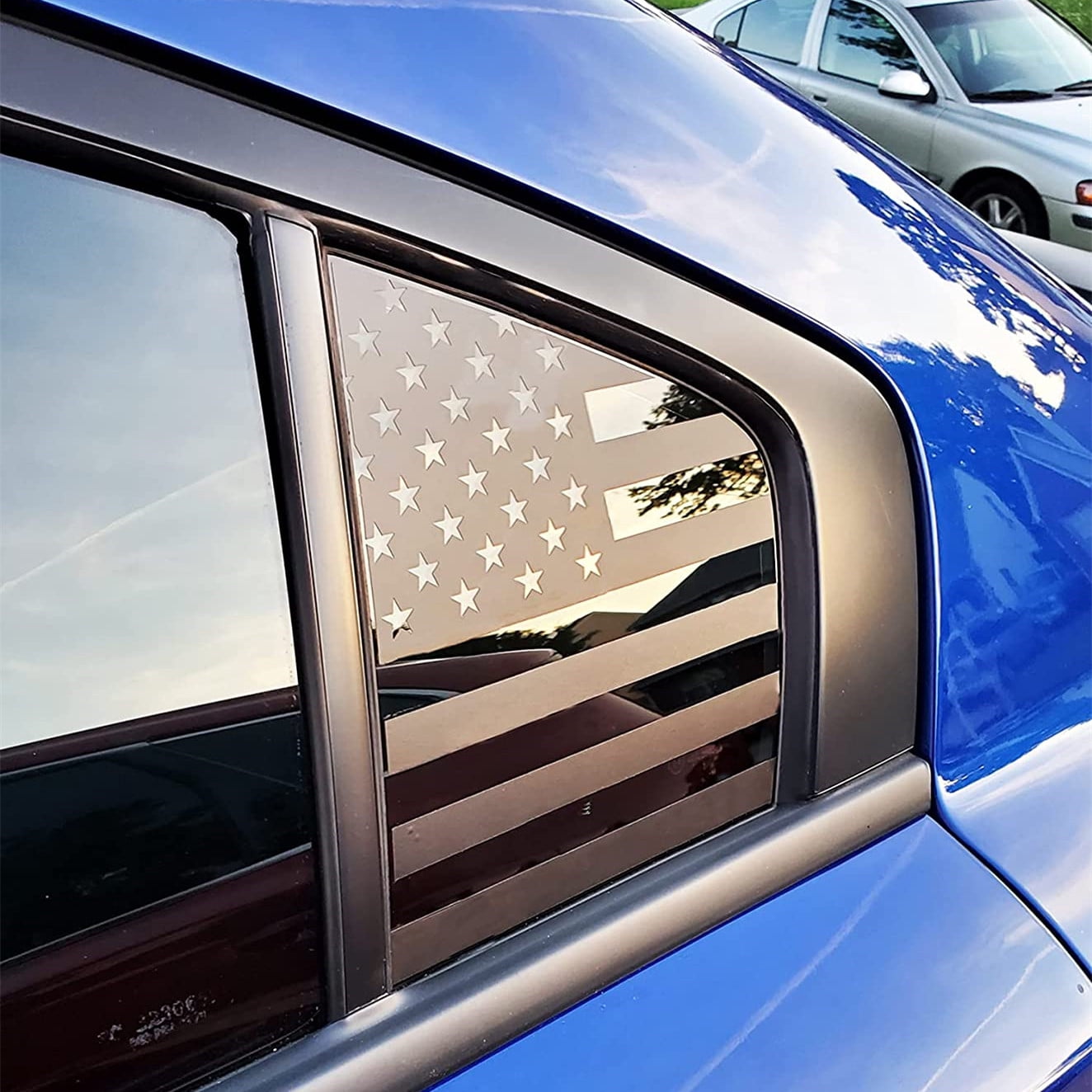 Yassdwbn 2 x Quarter Window American Flag Vinyl Decal Sticker For Dodge ...