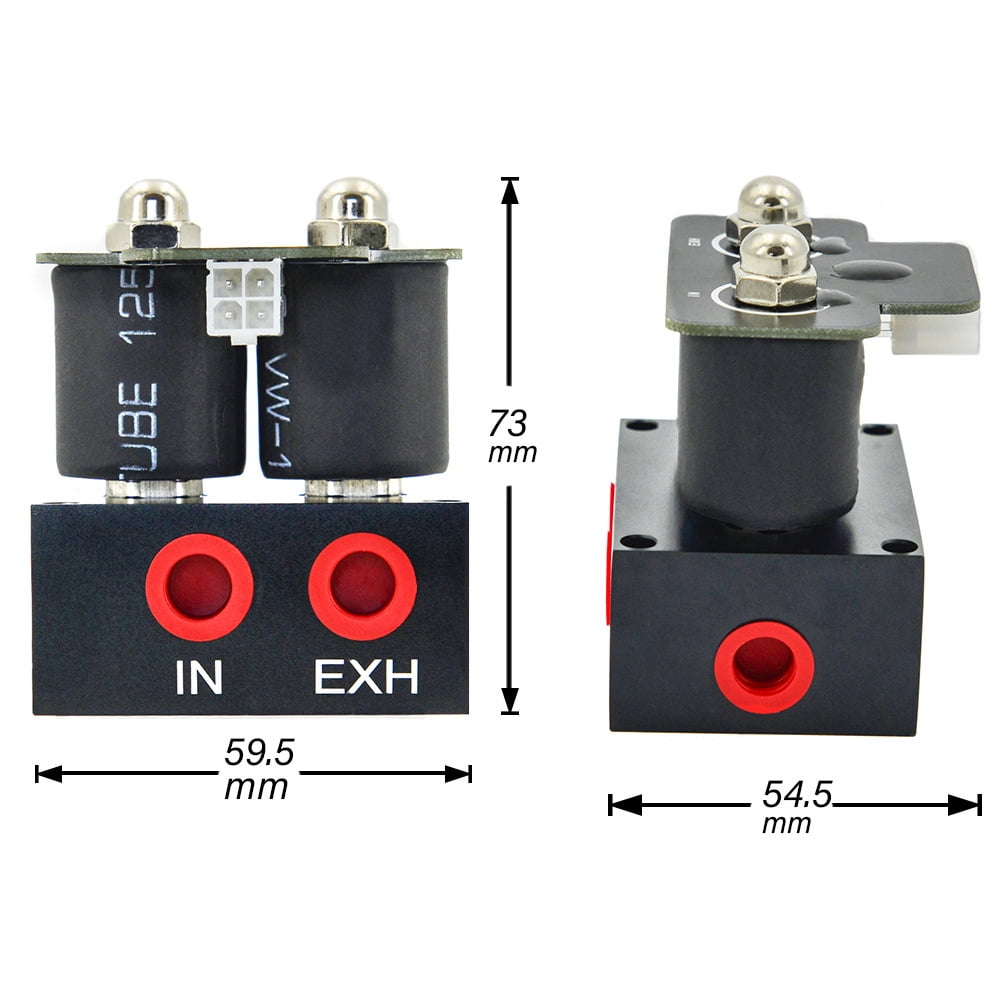 Yassdwbn 200PSI 12V Solenoid Valve Air Suspension Manifold Double ...