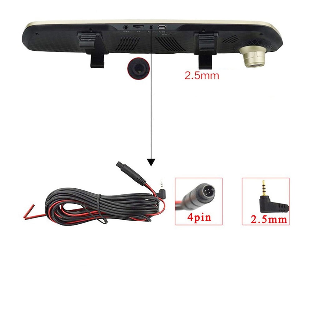 Yassdwbn Car DVR Camera Cable 2.5mm Jack Port 4pin Video Extension Line ...