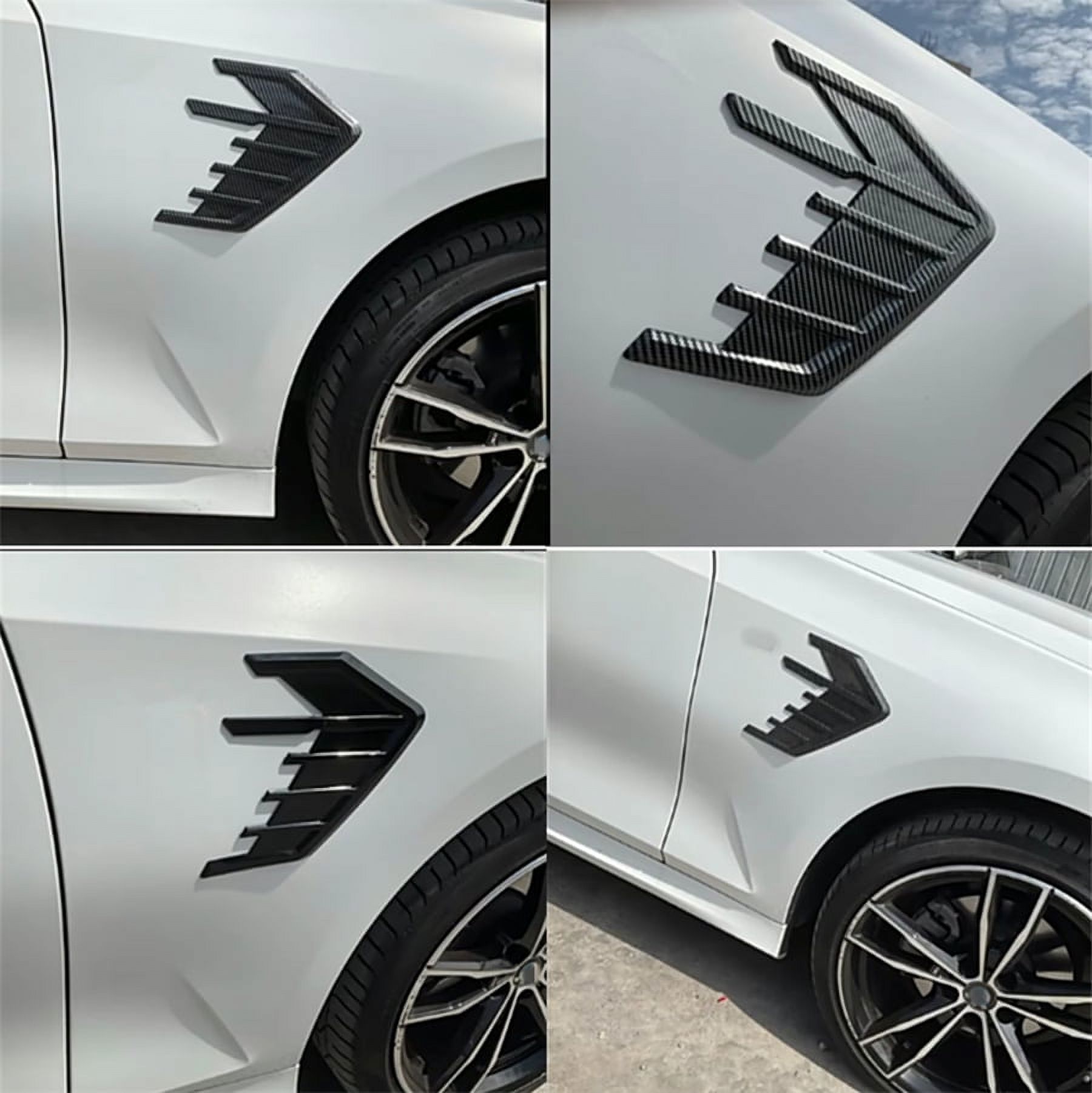 Yassdwbn Car Side Wing Fins Air Flow Fender Grill Intake Vent Sticker ...