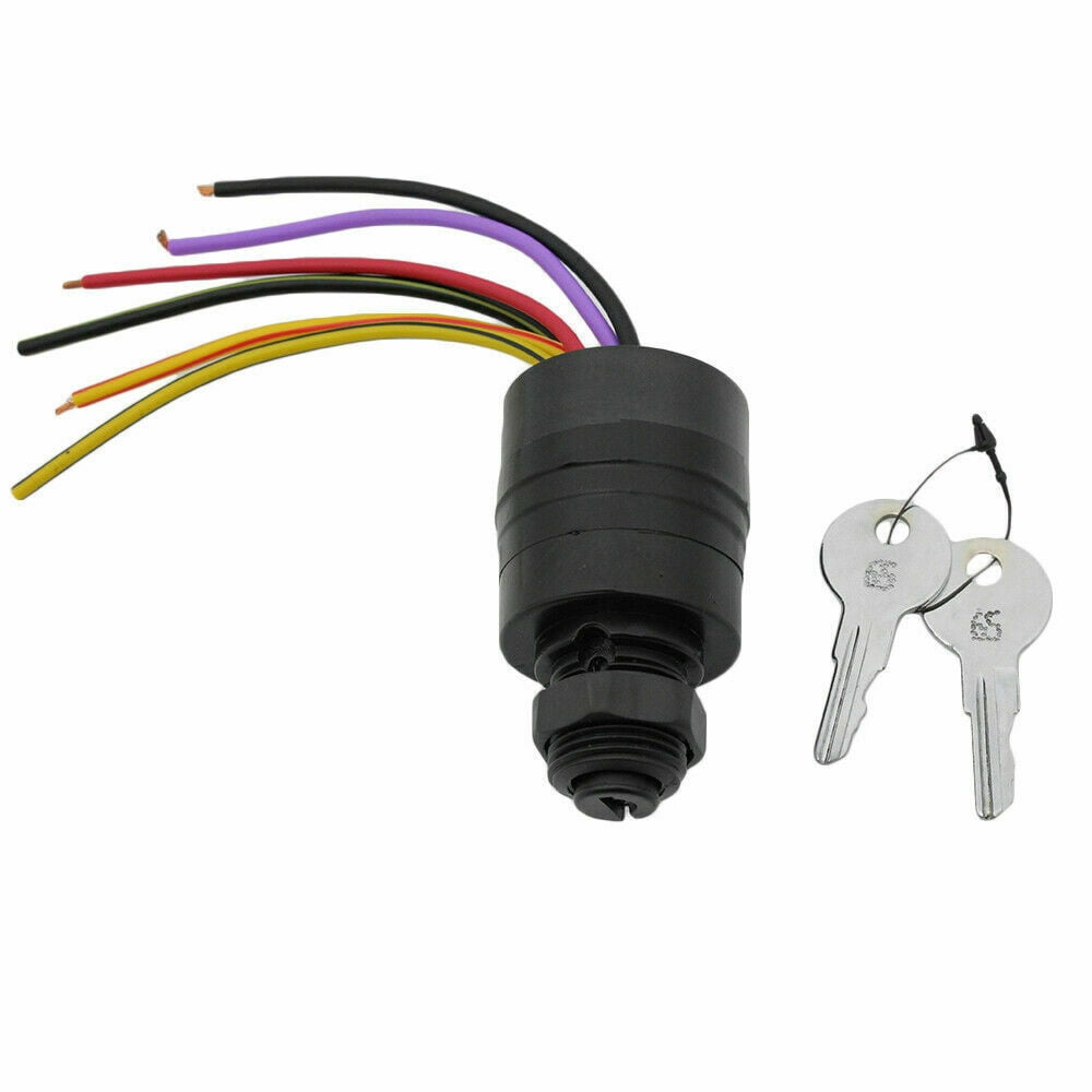 Yassdwbn Ignition Key Switch 6 Wire w/2 Keys For Mercury 17009A5 ...
