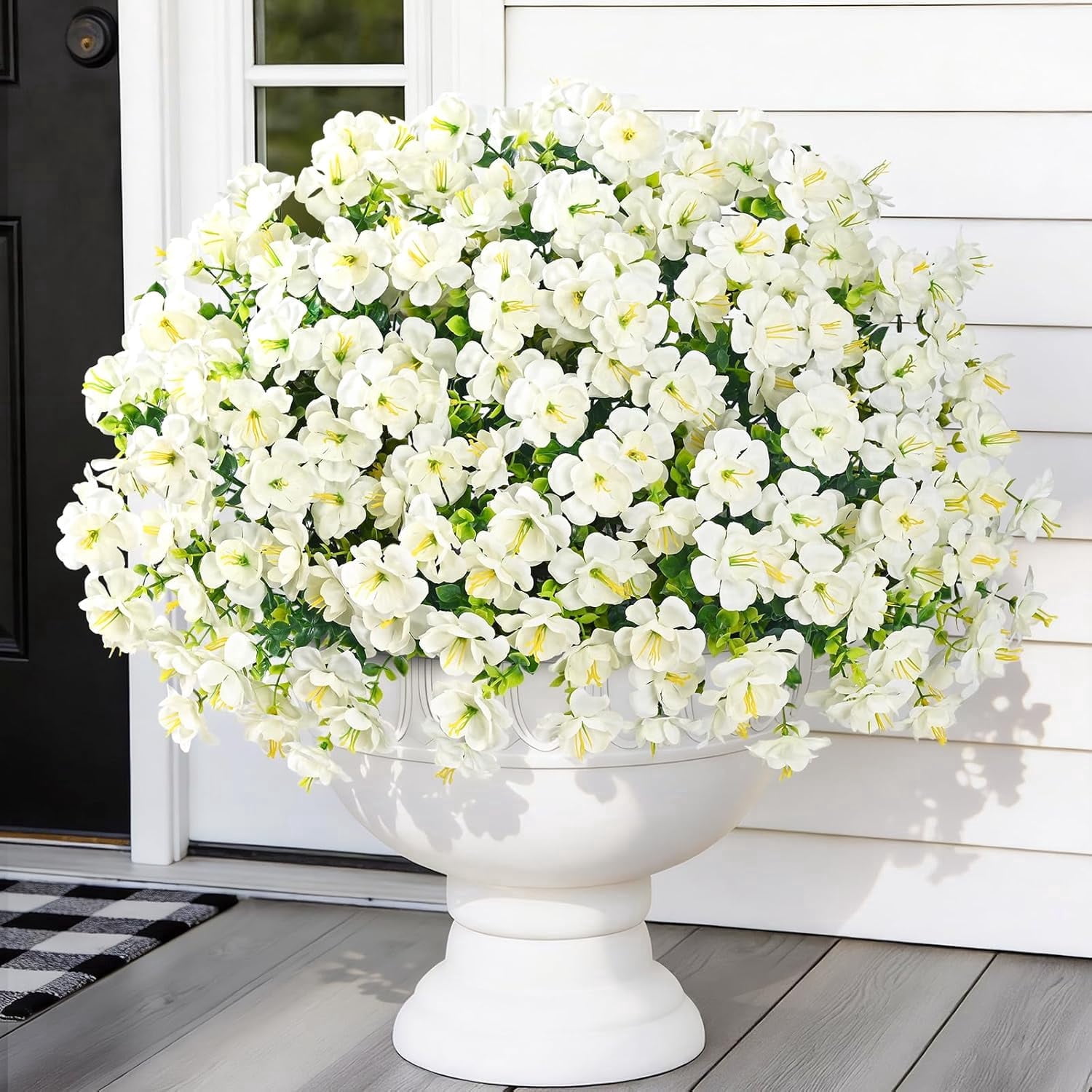 Yastouay 12 Bundles Artificial Hibiscus Flowers for Outdoors, UV ...