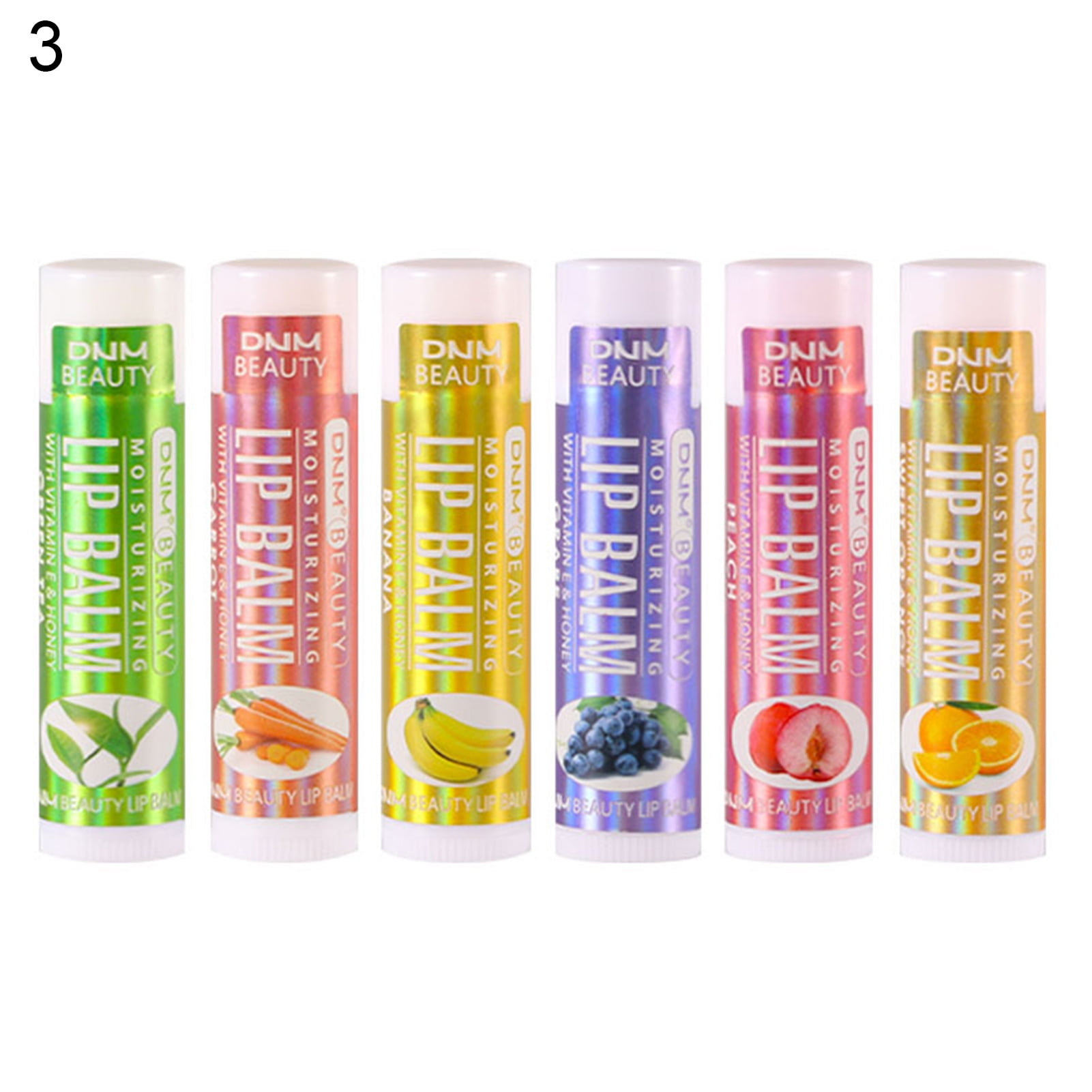 Yasu 6Pcs Lip Balm Moisturizing Reduce Lip Lines Fruit Fragrance Lip ...