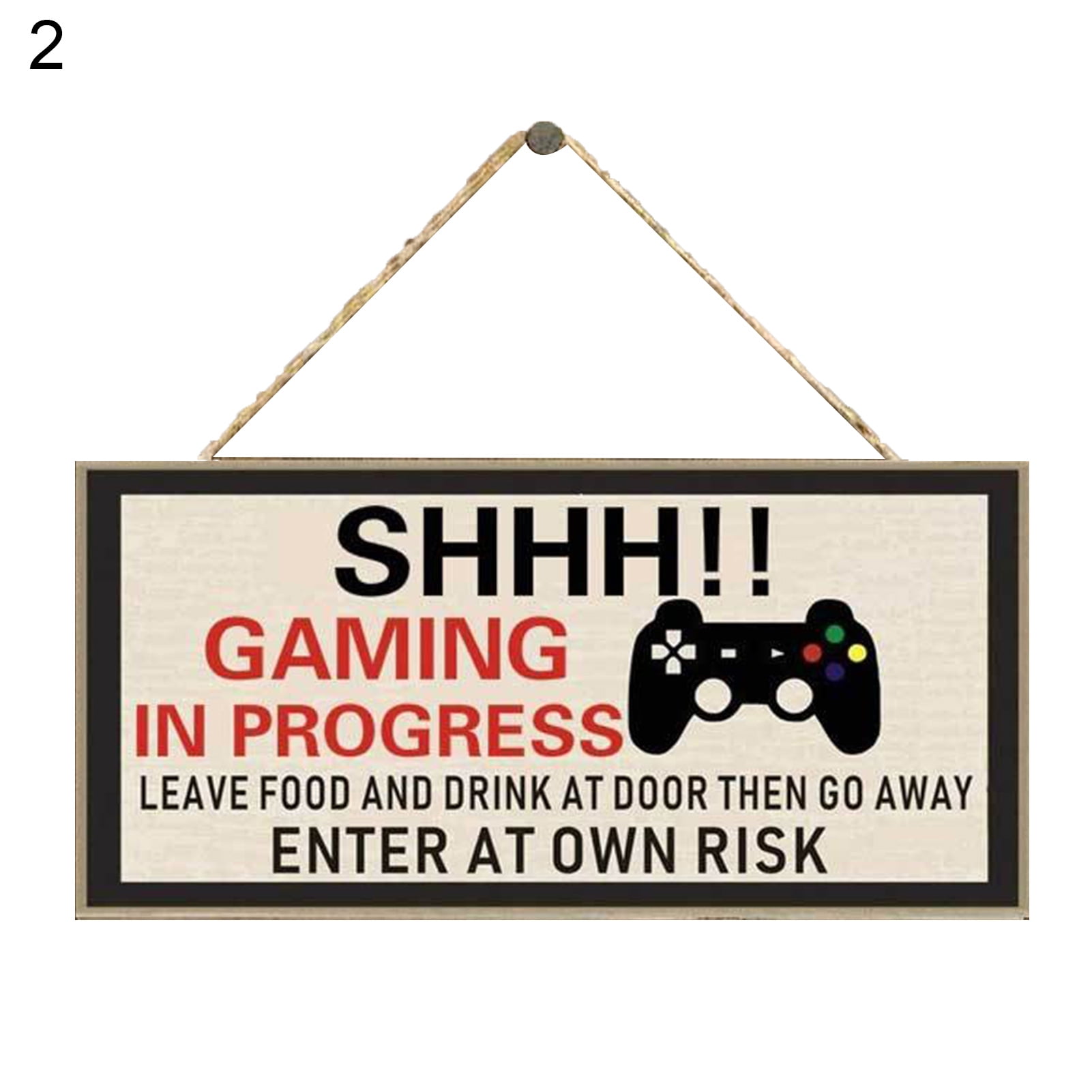 Yasu Wooden Hanging Plaque Sign Game Bedroom Gift Pendant Home ...