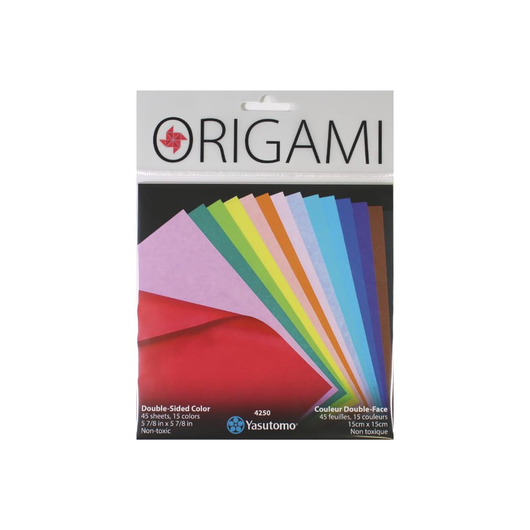 Yasutomo Double-Sided Origami Paper - 5-7/8" x 5-7/8" Sheets, Assorted ...