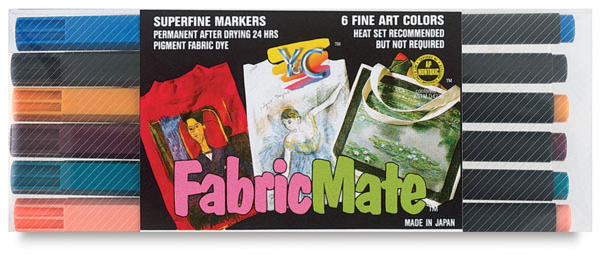 Yasutomo FabricMate DYE Ink Markers - Designer Colors, Set of 6 ...
