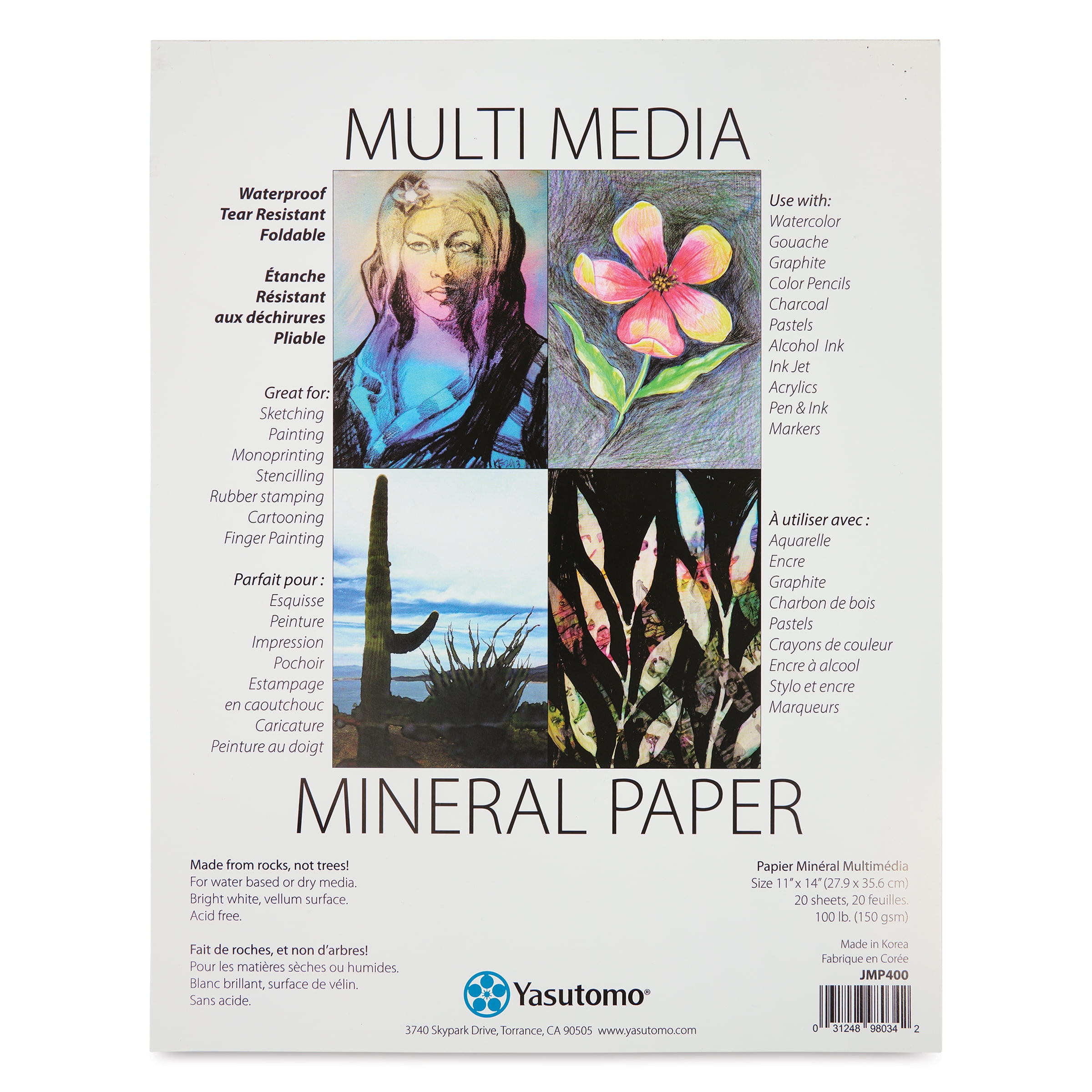 Yasutomo Mineral Paper Multi-Media Pad, 11" x 14" - Walmart Business ...
