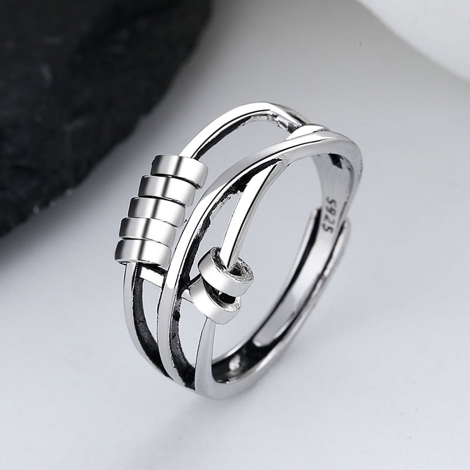 Yataoval Joker Rotating Multi-Circle Cross Finger Ring - Adjustable ...