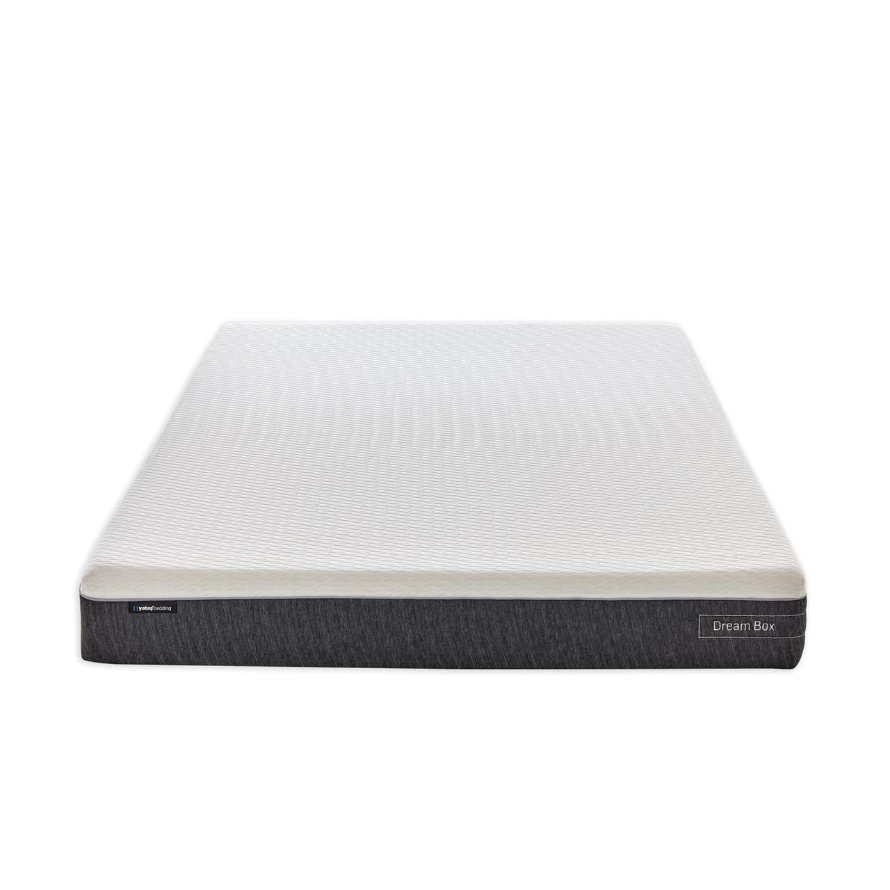 Yatas Bedding Dream Box 60" x 80" Lite Queen Fabric Mattress in White ...