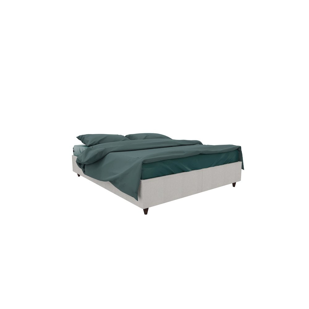 Yatas Bedding Lisbon Metal King Size Bed Base with Storage in Beige ...