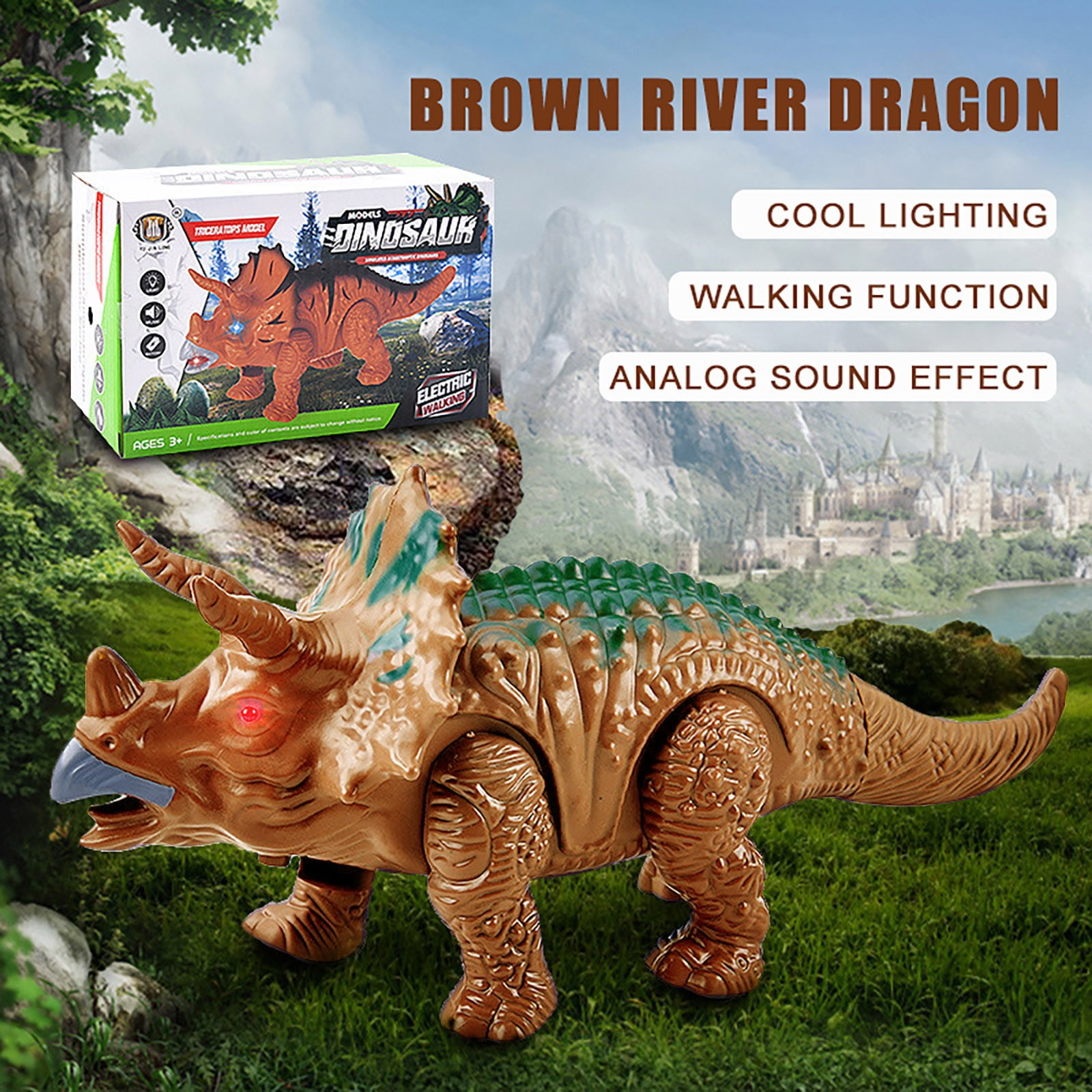 Yatbbeixxx Light Up Dinosaur Electronic Walking Robot Roaring ...