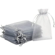 100pcs Small Drawstring Mesh Gift Bags Organza Bags 2.8x3.5" Pouches ...