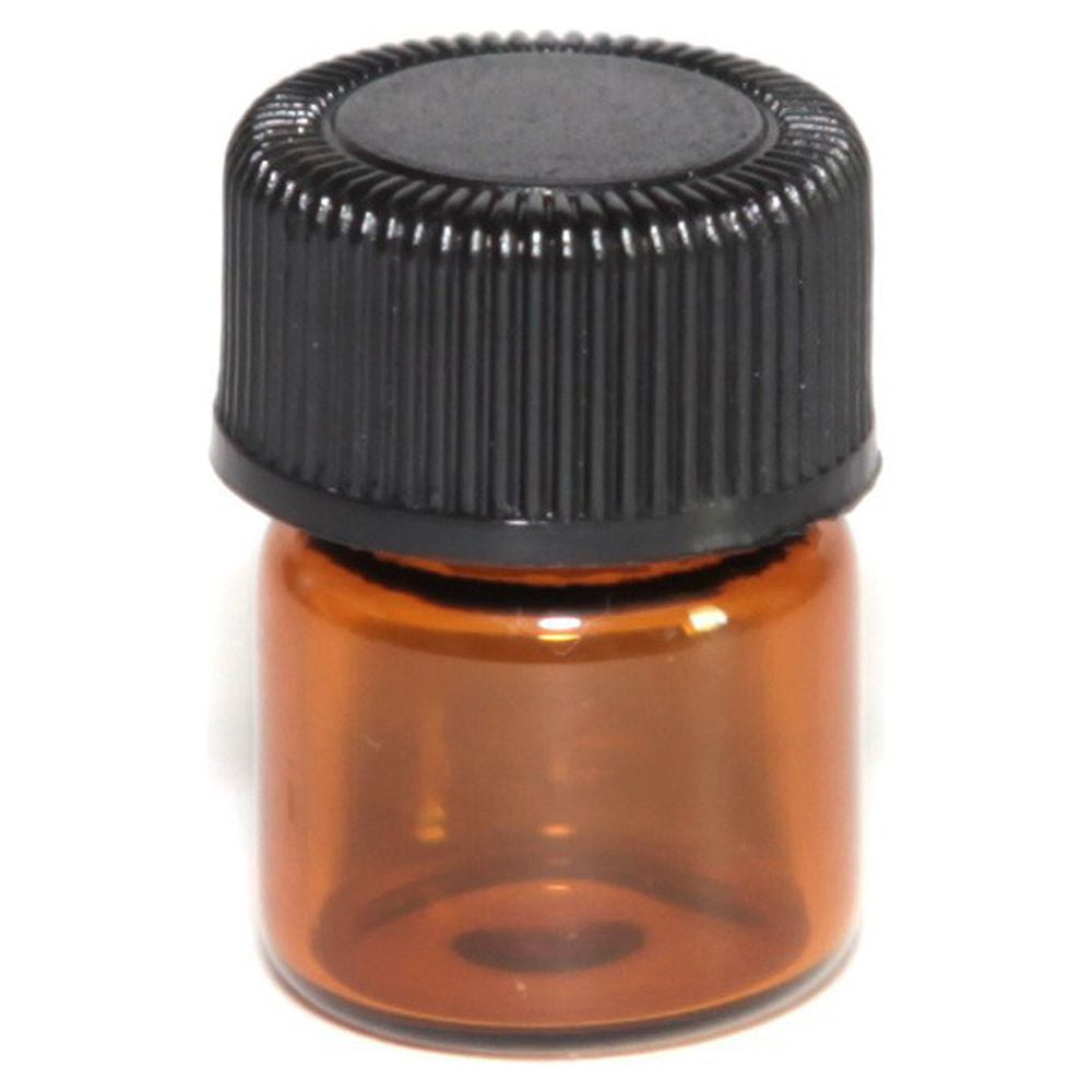 Yatlte 1ml Mini Amber Glass Vial Essential Oil Bottles with Orifice ...