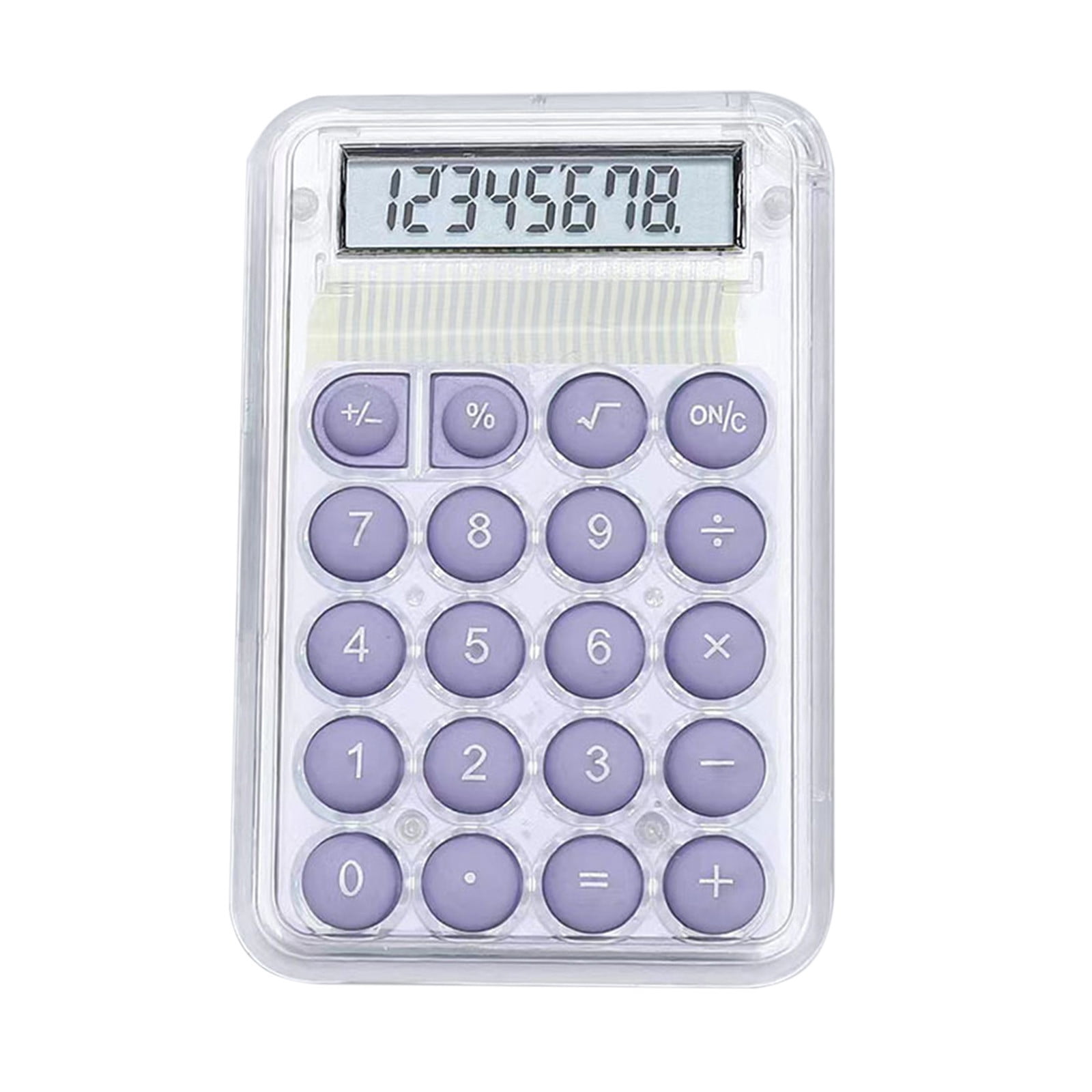 Yatlte Cute Transparent Calculator - 12-Digit /Battery, Large Buttons ...