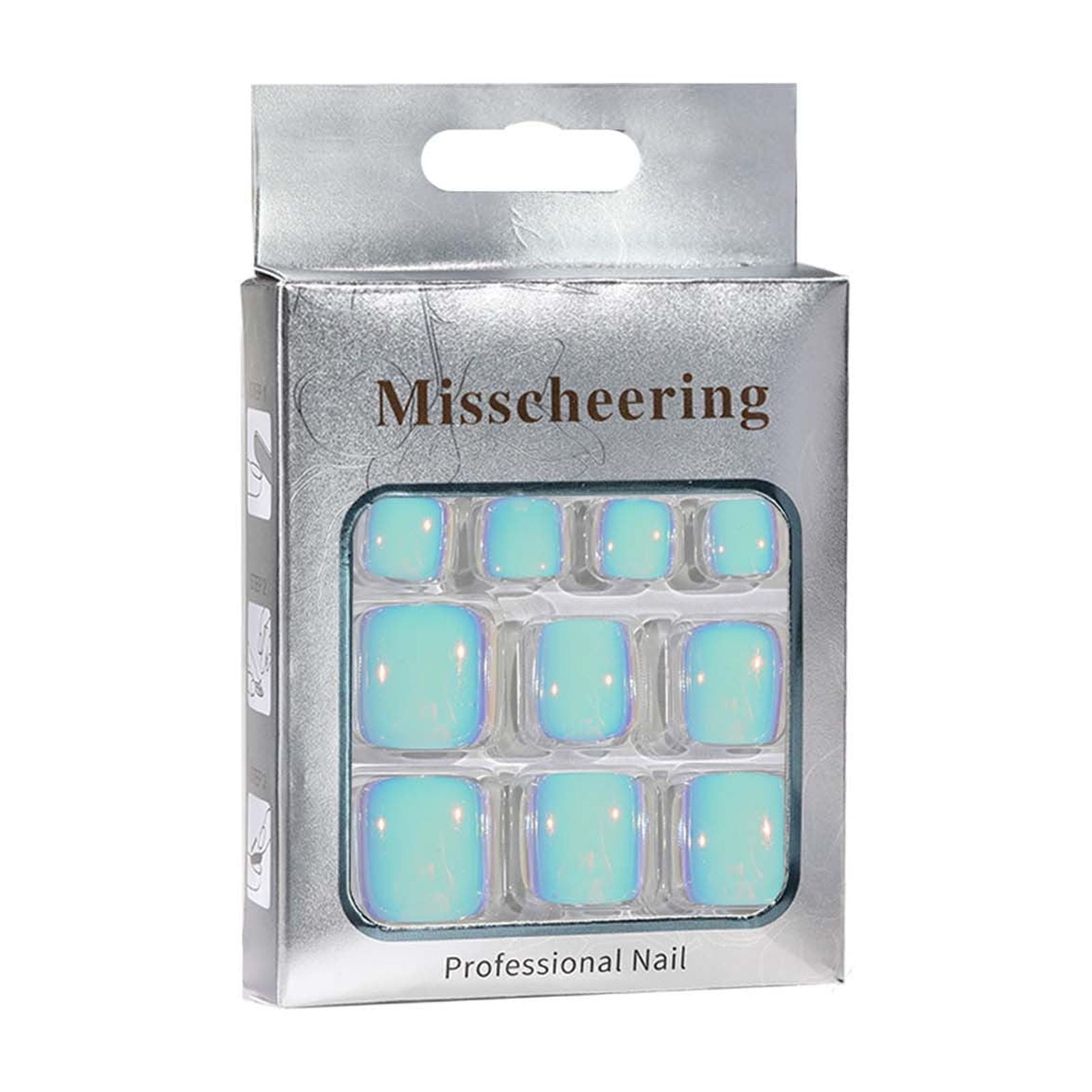 Yatlte Fake Toenails, Cover Fake Toe Nails, Short Square False Soft Gel ...