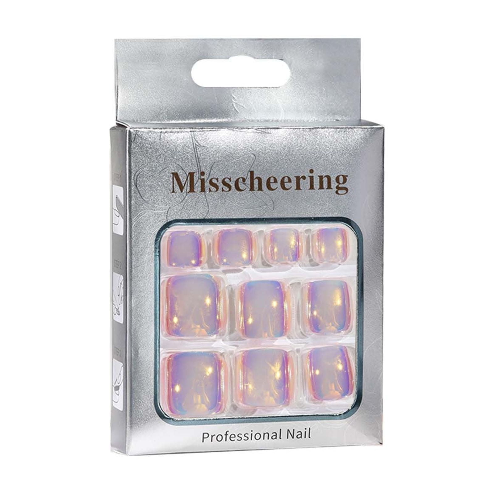 Yatlte Fake Toenails, Cover Fake Toe Nails, Short Square False Soft Gel ...