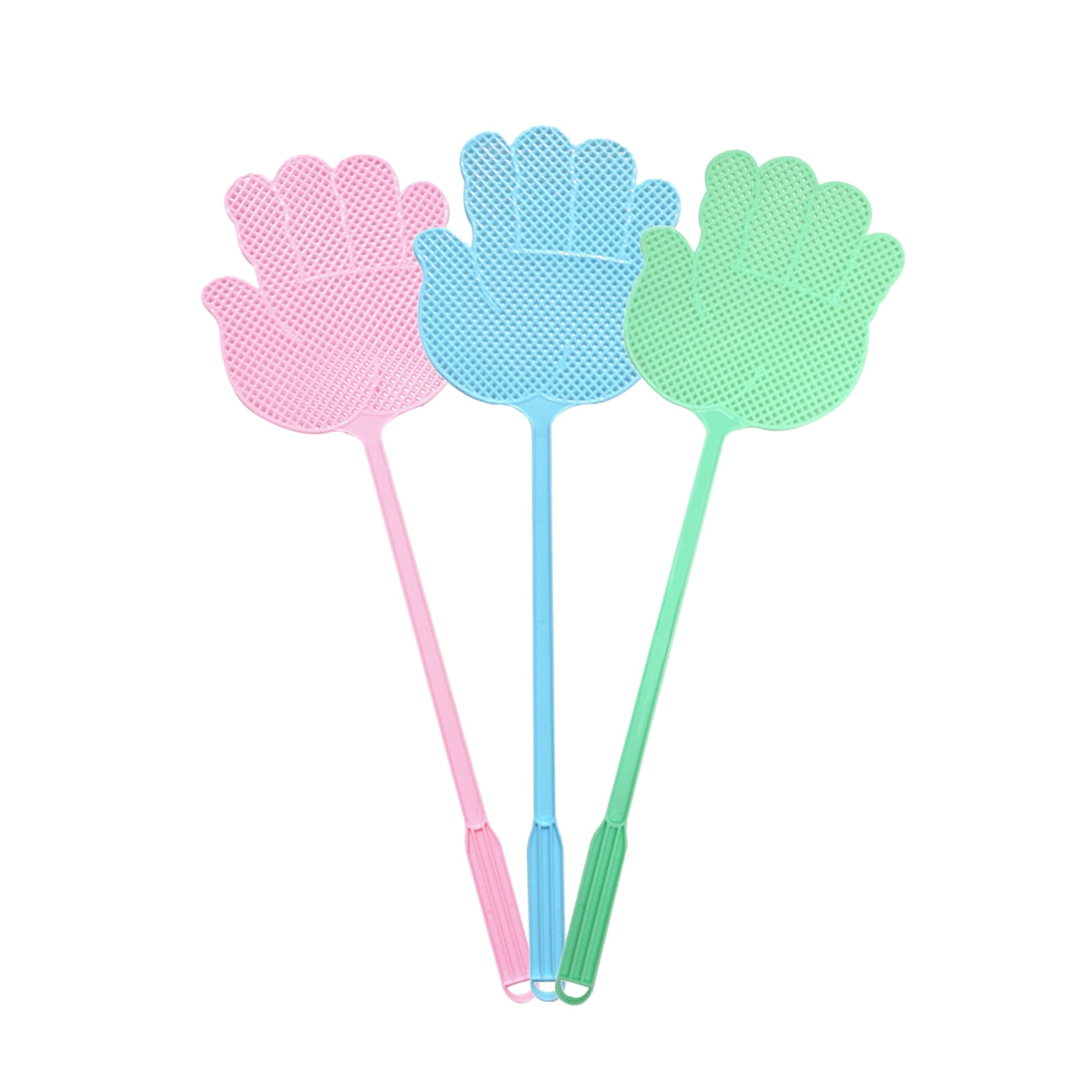 Yatlte Fly Swatter, 3-Pack Plastic Fly Swatters Heavy Duty, Funny Hand ...