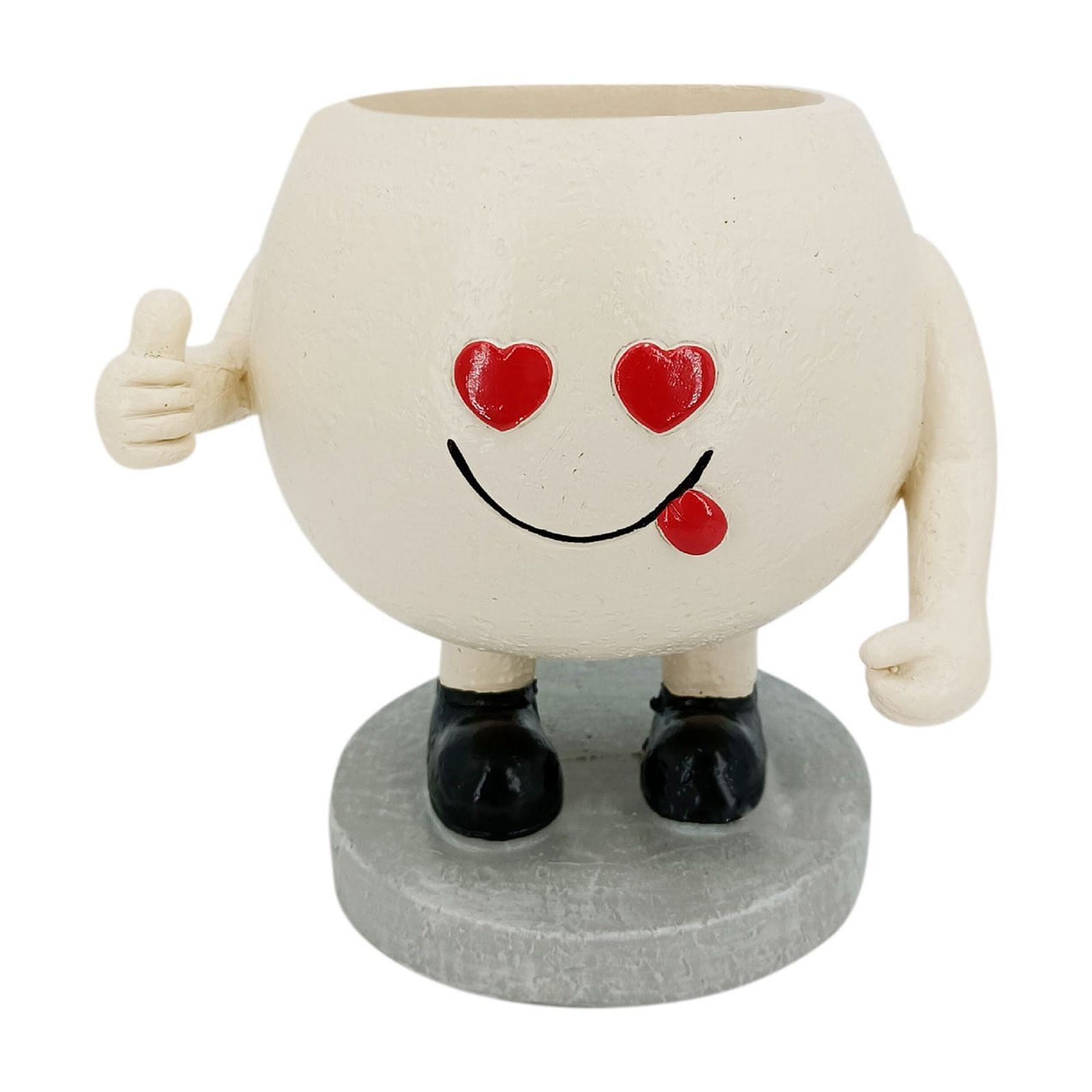 Yatlte Funny Smiley Head Plant Pots with Drainage Hole for Indoor ...