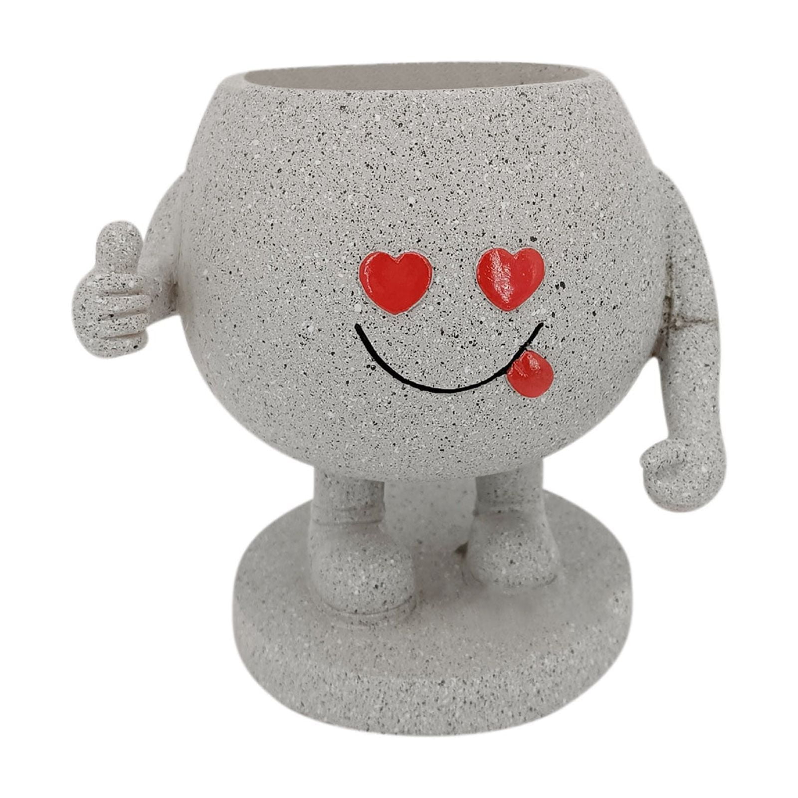 Yatlte Funny Smiley Head Plant Pots with Drainage Hole for Indoor ...