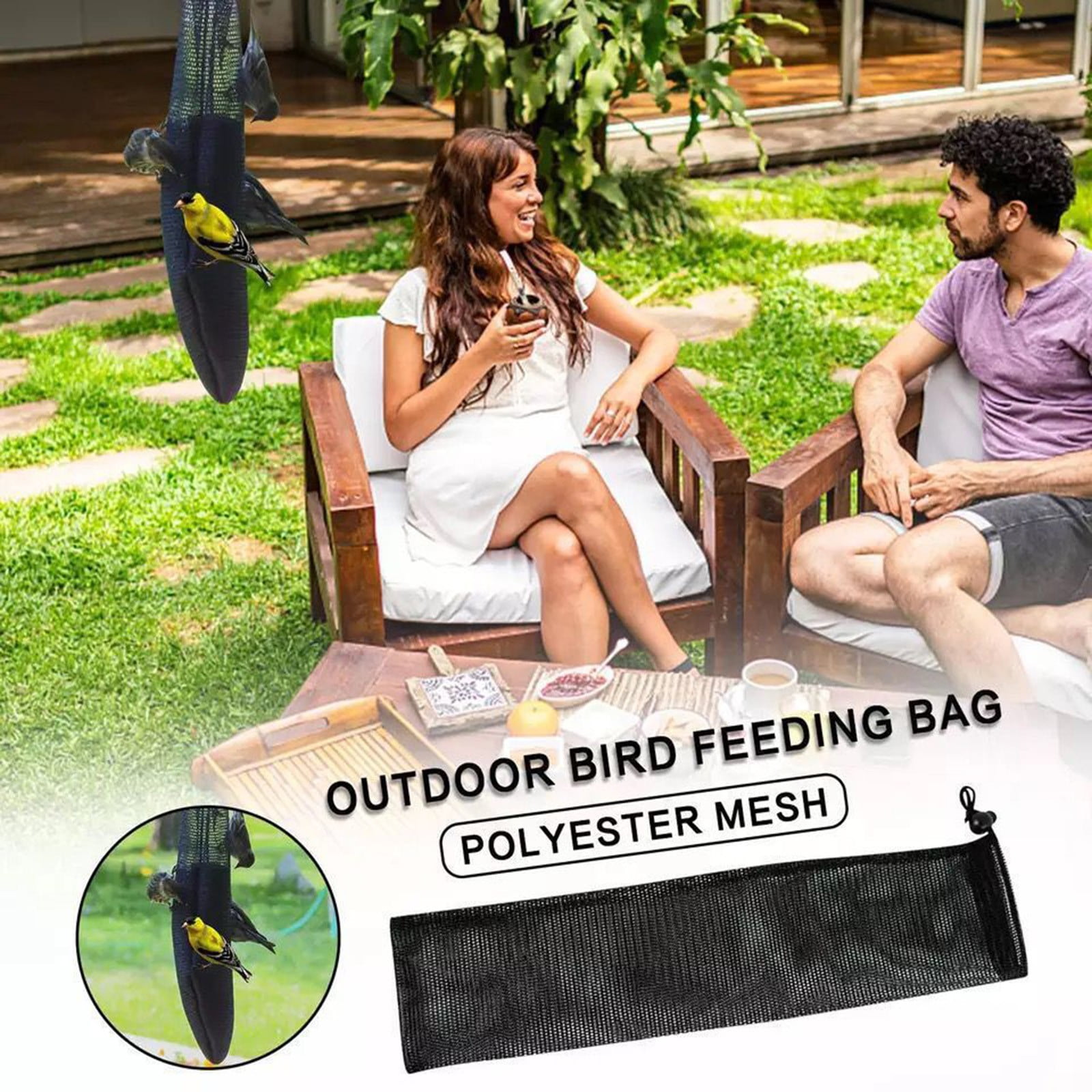 Yatlte Hanging Bird Feeder Bag, Finch Sock Feeder for Outdoor, Wild ...