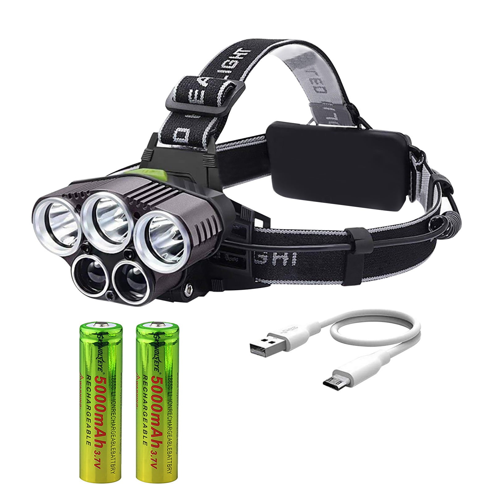 Yatlte Headlamp Super Bright, Adults Head Lamps Led Rechargeable USB C ...