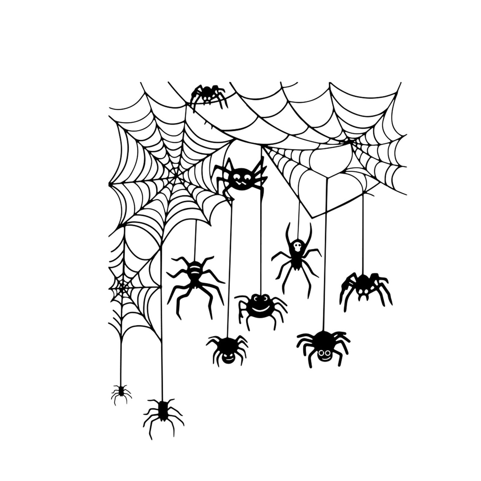 Yatlte Spider Window Clings - Reusable Static Stickers for Glass/Doors, DIY Halloween Wall Decor ...