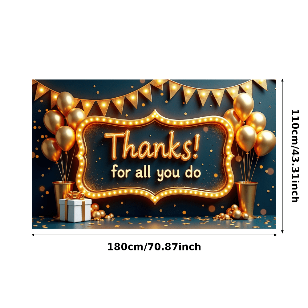 Yatrandify Colorful Balloon Thanks Banner Decorative Fireworks Gift Box ...