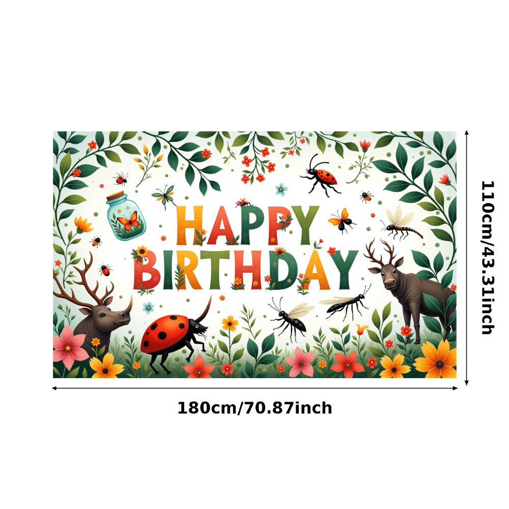 Yatrandify Colorful Design Happy Birthday Banner Forest Theme Wildlife ...