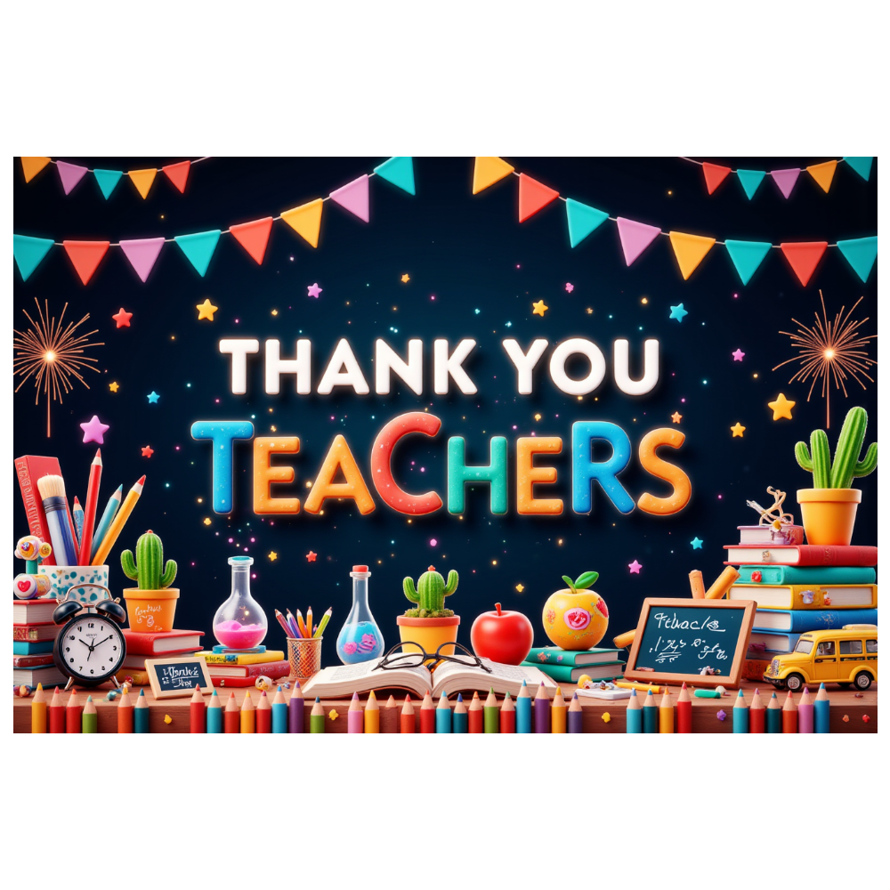 Yatrandify Colorful Design Teacher Appreciation Banner Decorative ...