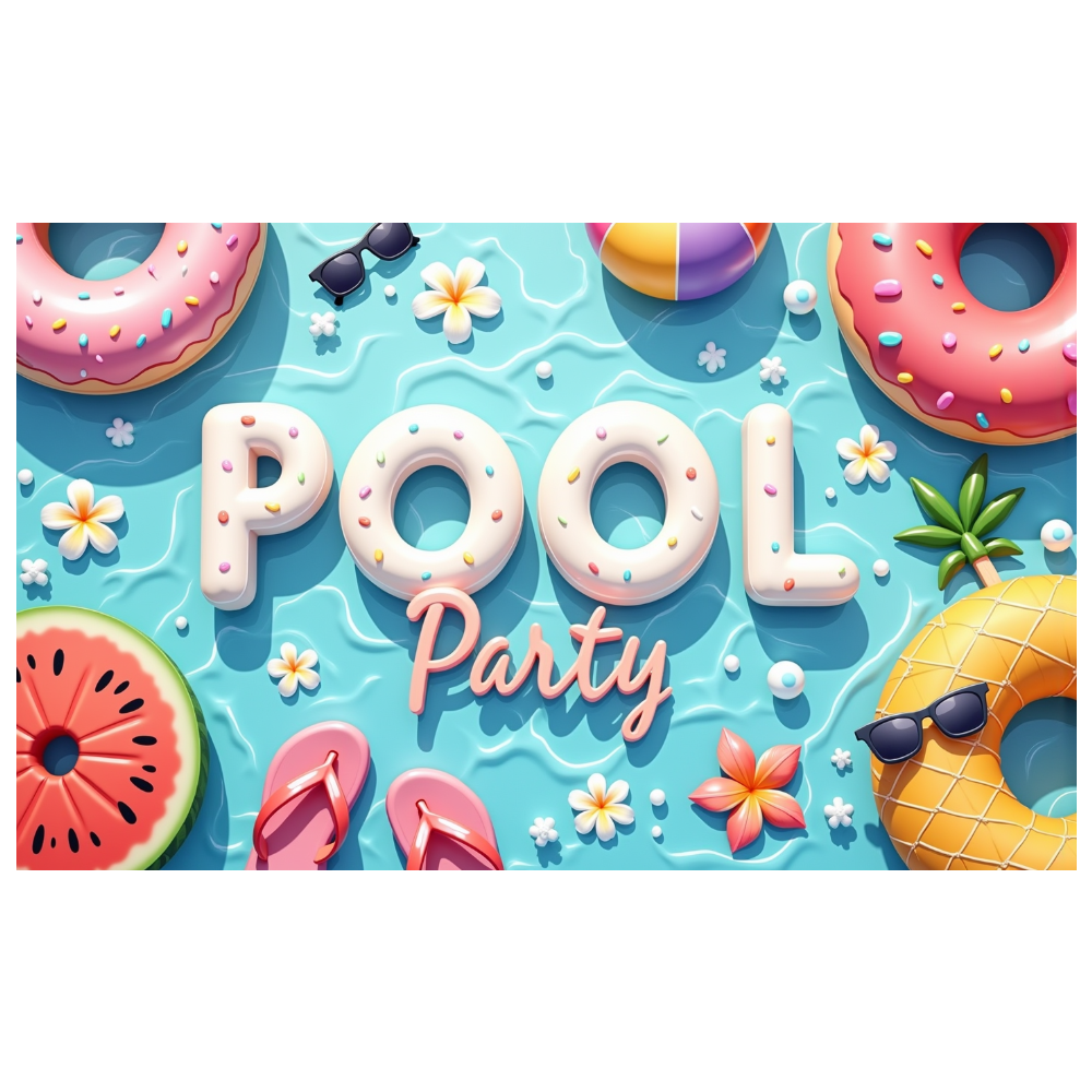 Yatrandify Colorful Inflatable Pool Party Banner Summer Fun Decorative ...