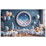 Yatrandify Decorative Balloons Space Theme Moon Stars Banner for Kids ...