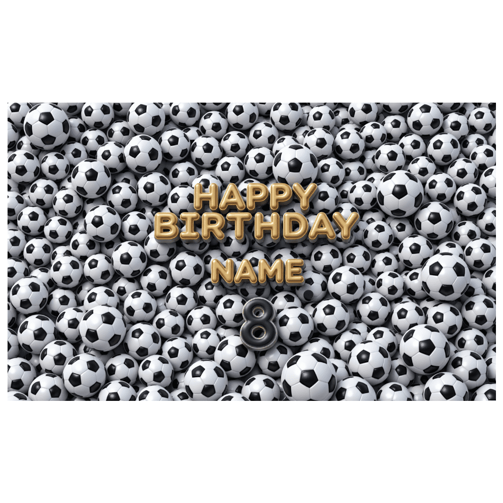 Yatrandify Metallic Letter Soccer Birthday Party Banner Birthday ...