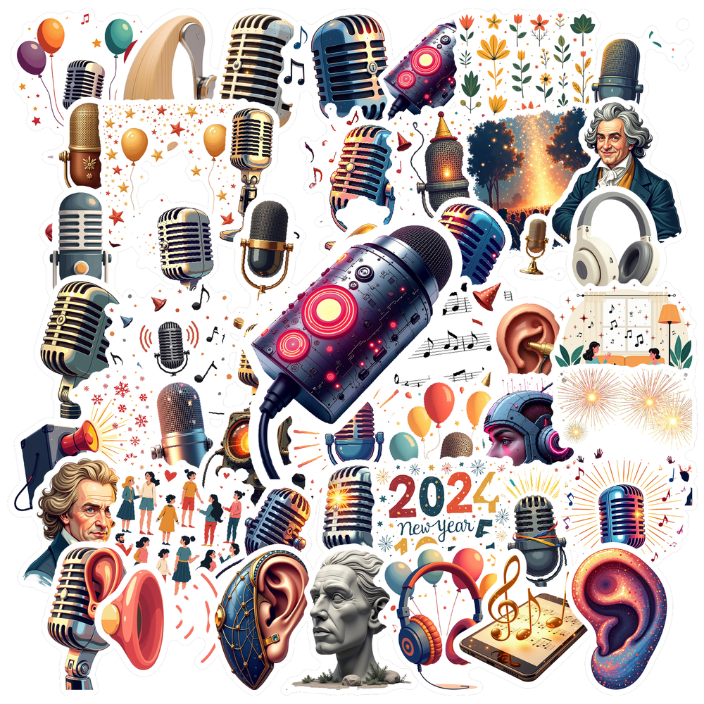 Yatrandify Waterproof Vinyl Microphone Decorative Stickers for Laptops ...