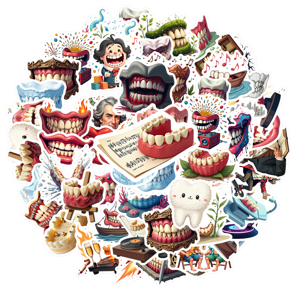 Yatrandify Waterproof Vinyl Stickers Funny Cartoon Stickers Humor Music ...