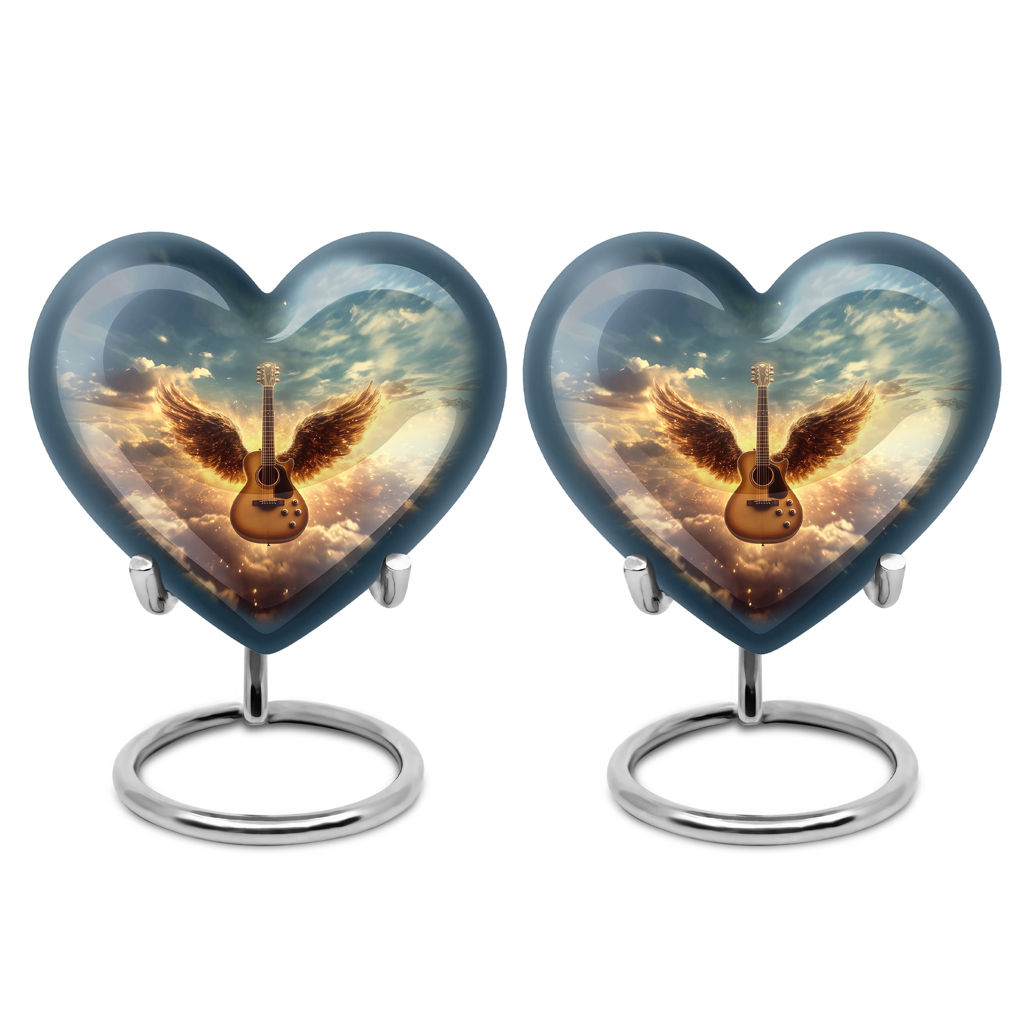 Yatskia Angel Wings Guitar Mini Keepsake Urns for Adult Ashes Mother ...