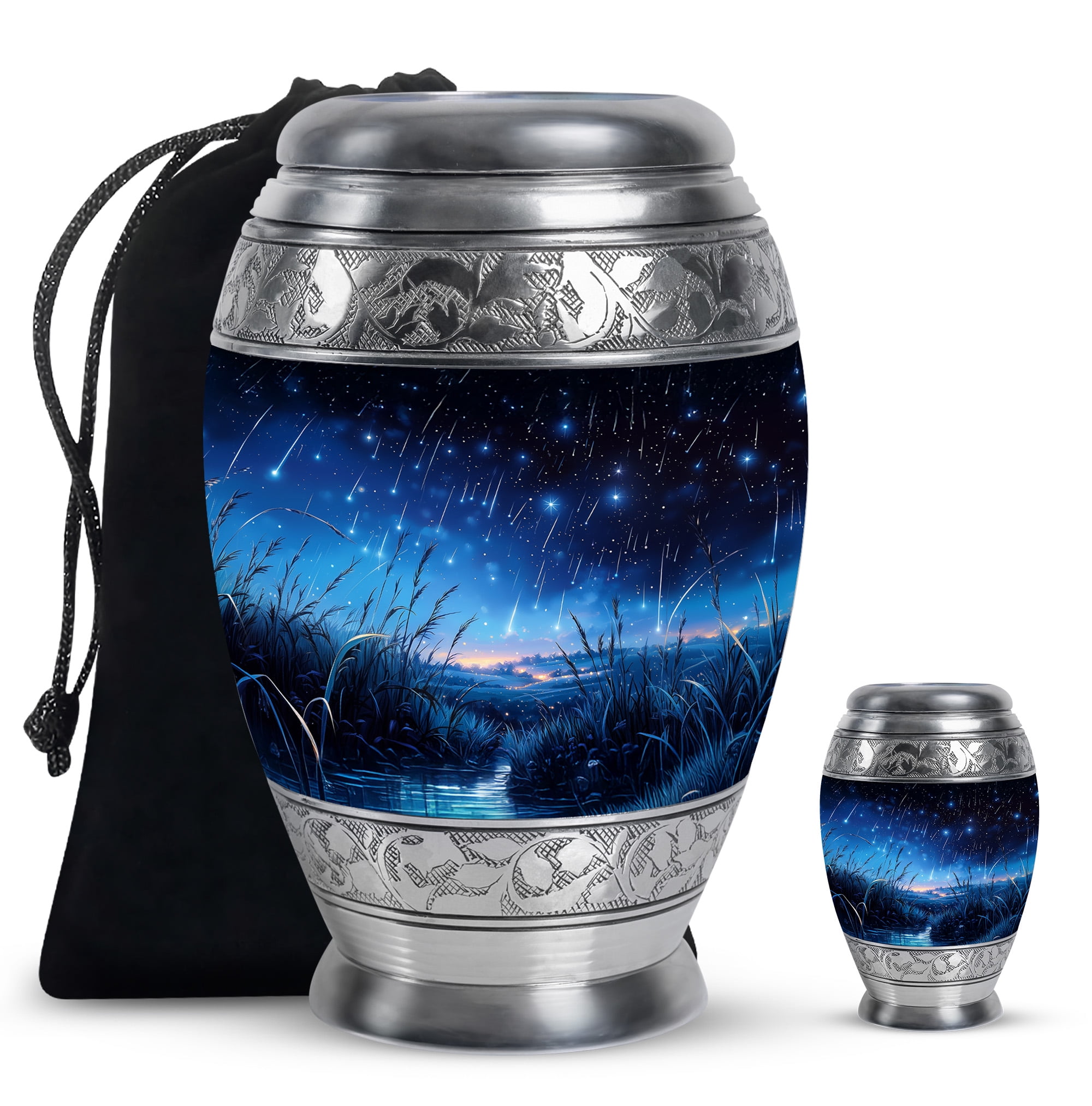 Yatskia Blue Shooting Star Small Urns For Human Ashes Keepsake, Urn For ...