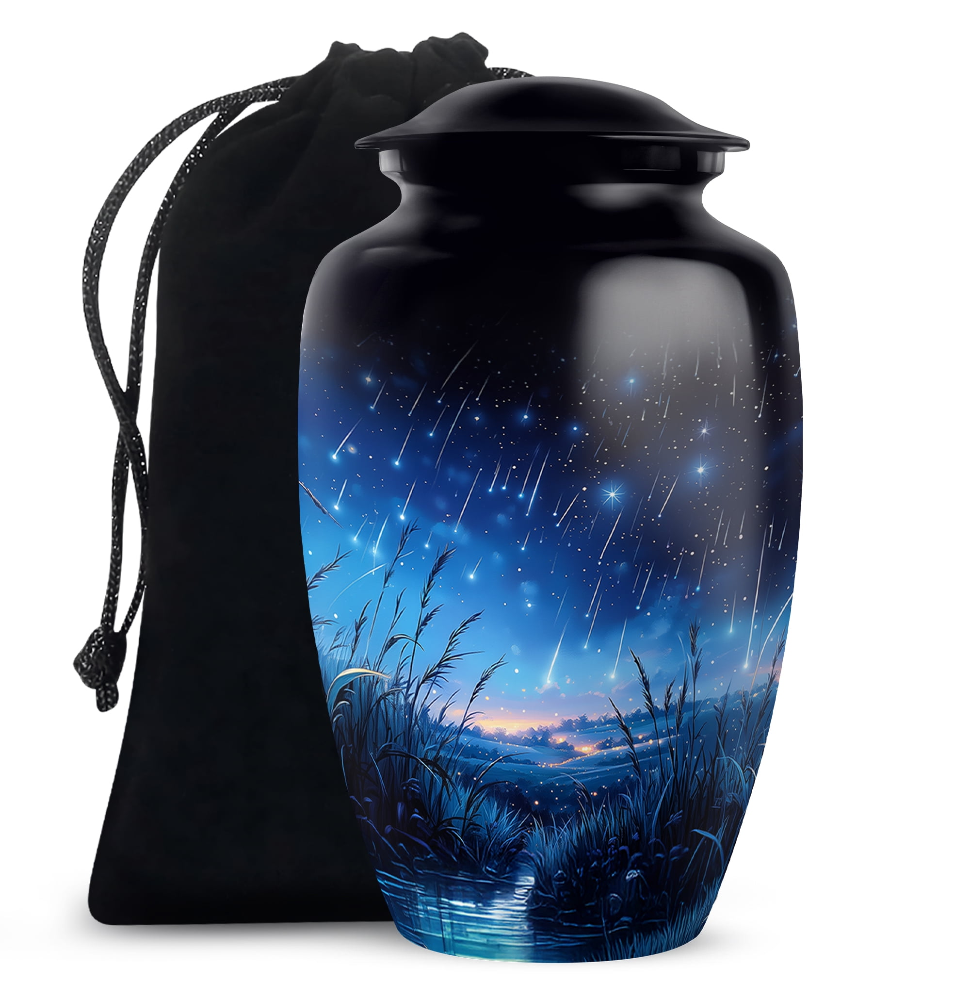 Yatskia Blue Shooting Star Urns for Adult Human Ashes Mom, Decorative ...