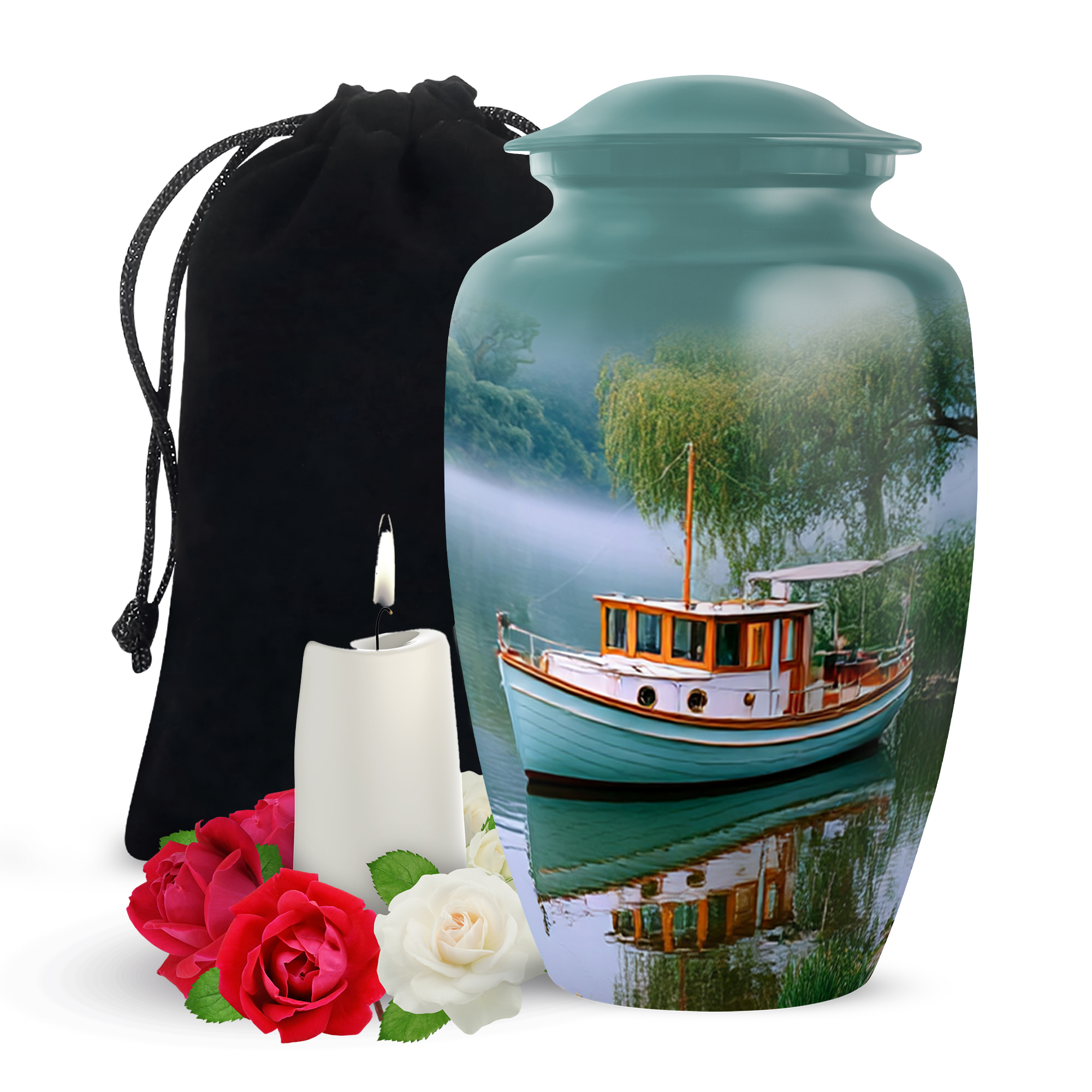 Yatskia Boat Large Memorial Urns for Human Ashes Adult Mom and Dad ...