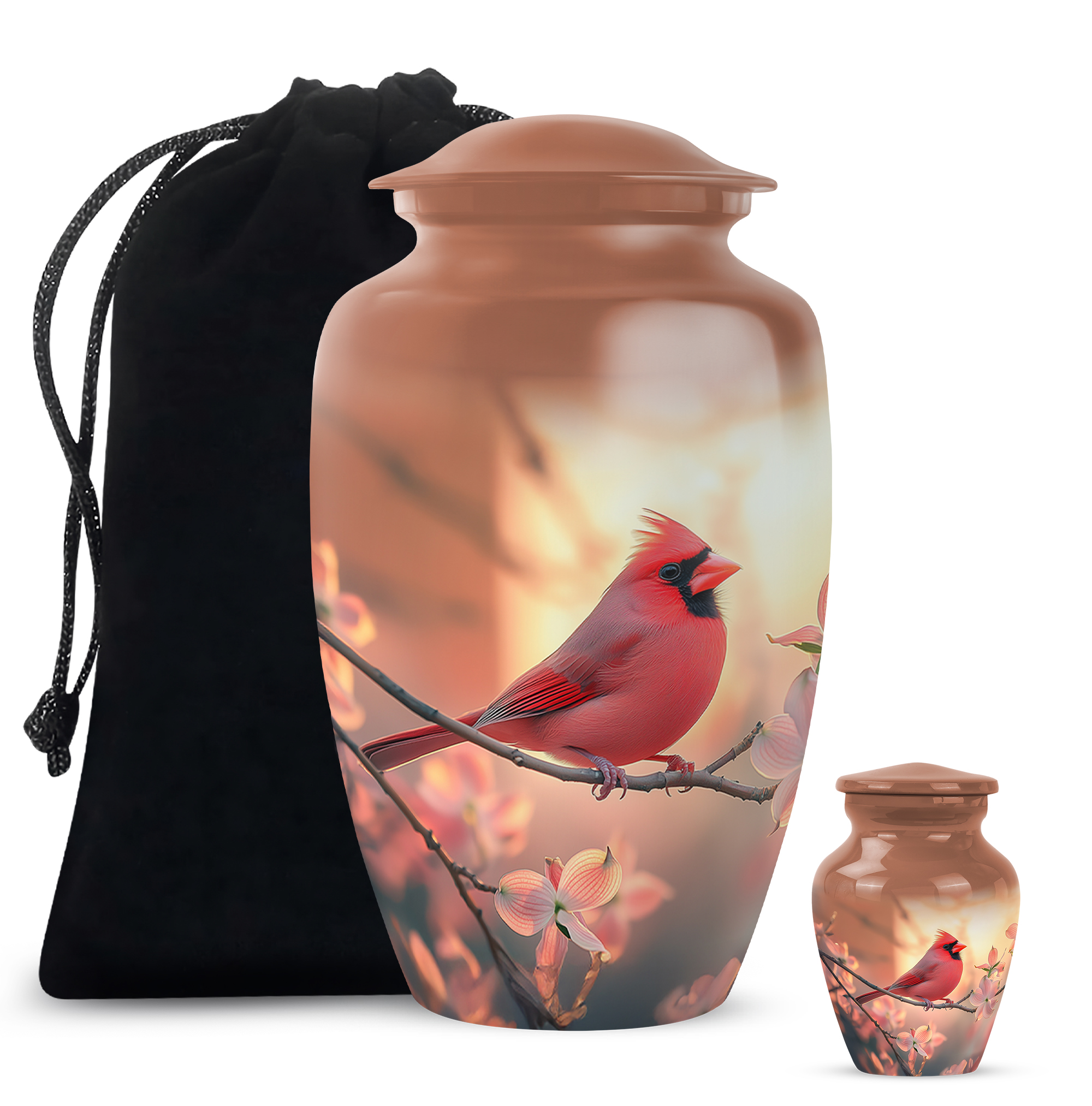 Yatskia Cardinal Bird Funeral Small Urns For Human Ashes Keepsake Mom ...
