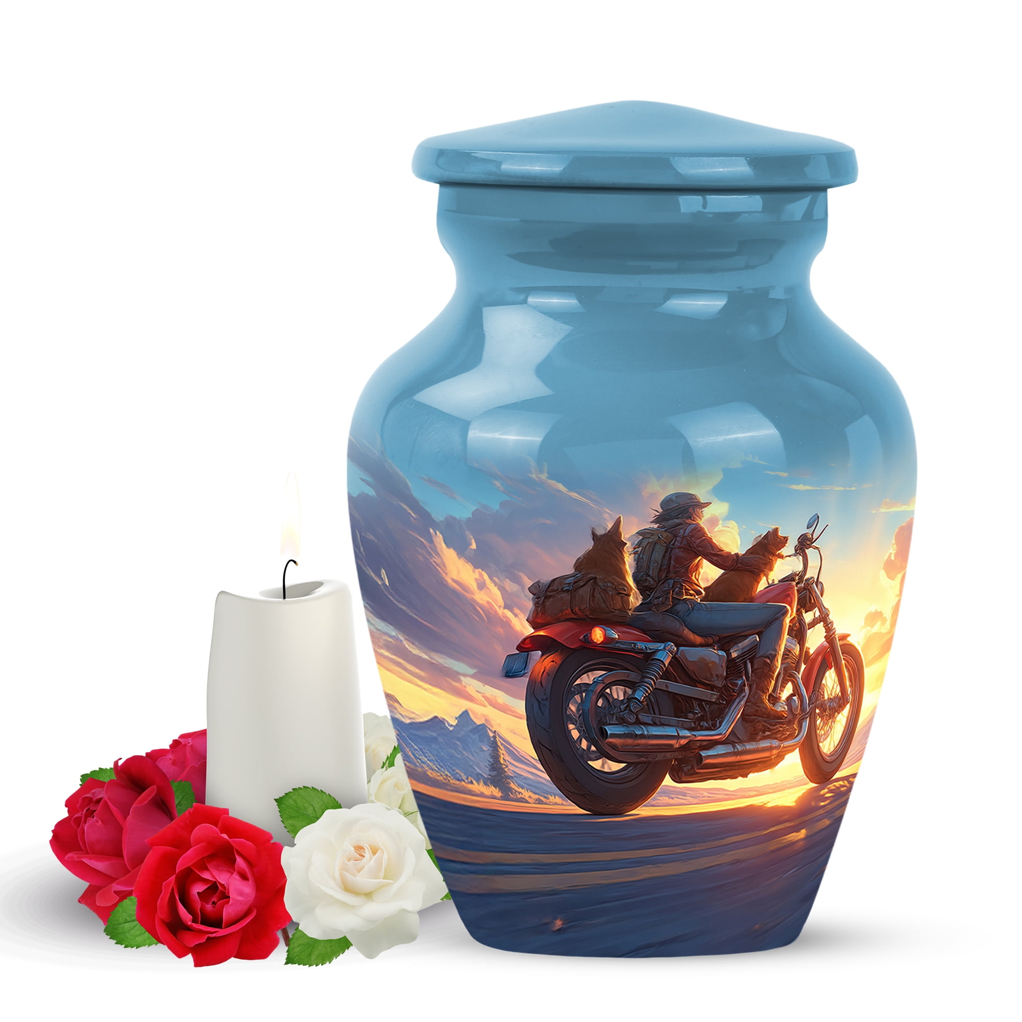 Yatskia Classic Bike with Pets Mini Memorial Urns for Human Ashes Adult ...