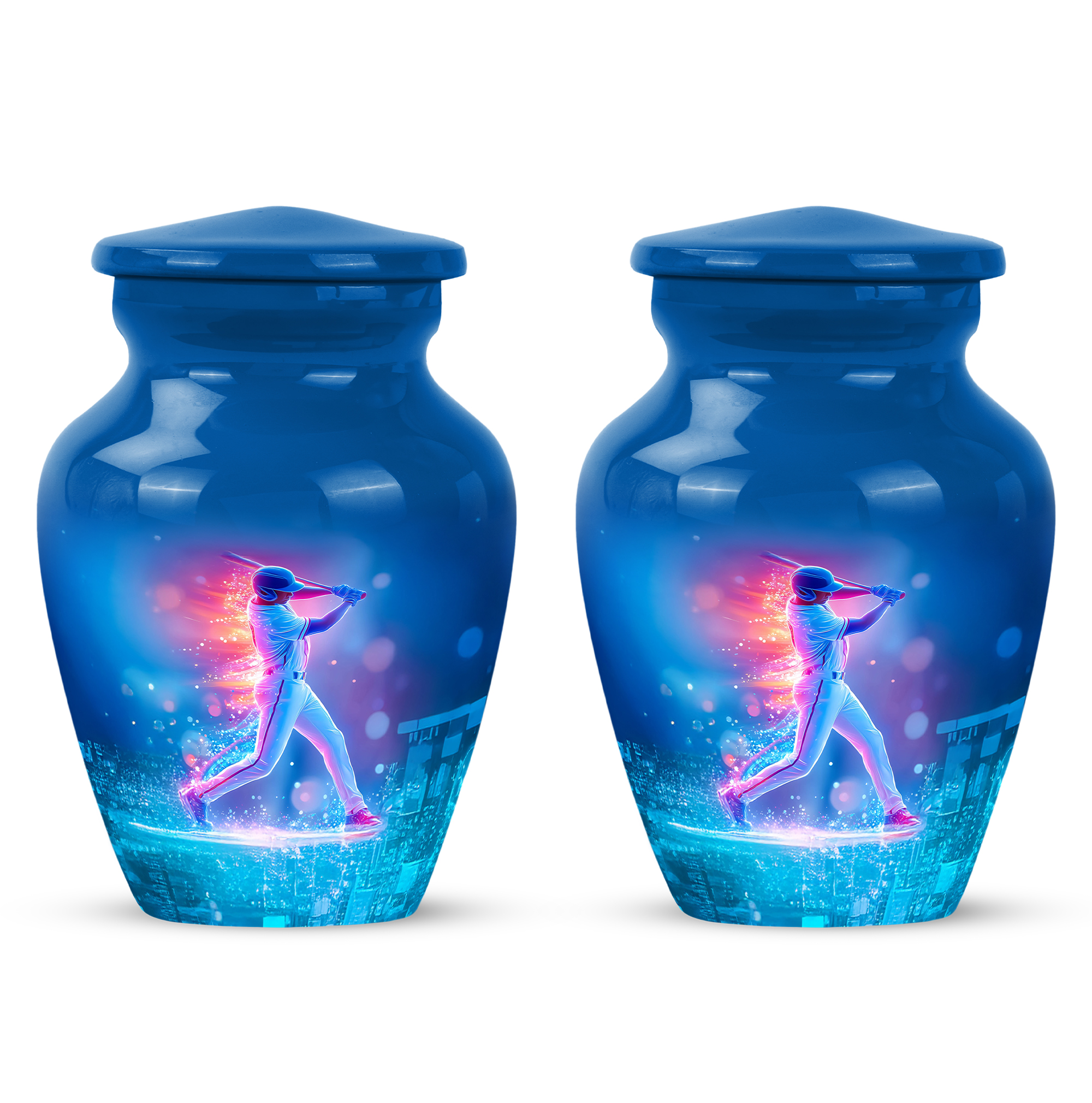 Yatskia Colorful Baseball Player Little Cremation Urn for Ash Adult ...