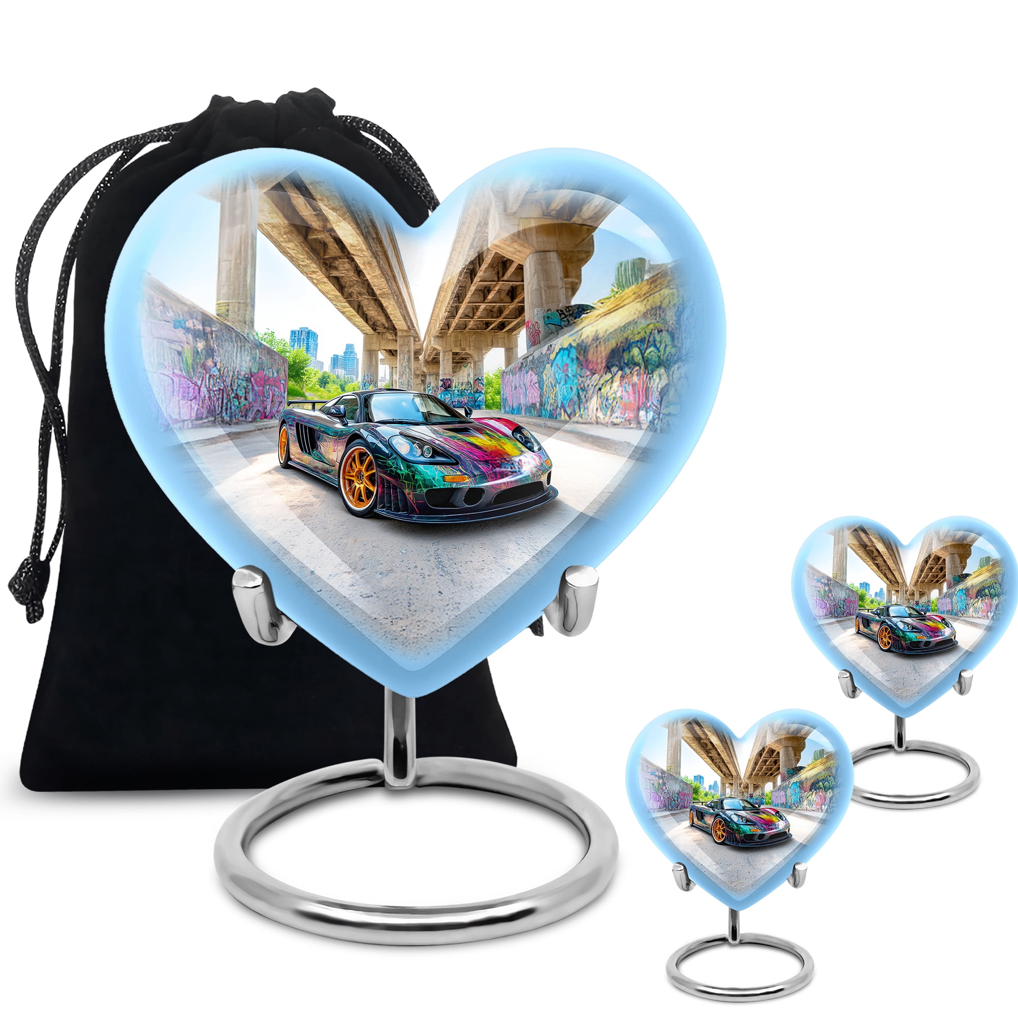 Yatskia Colorful Car Mini Memorial Keepsake Urns for Human Ashes Adult ...