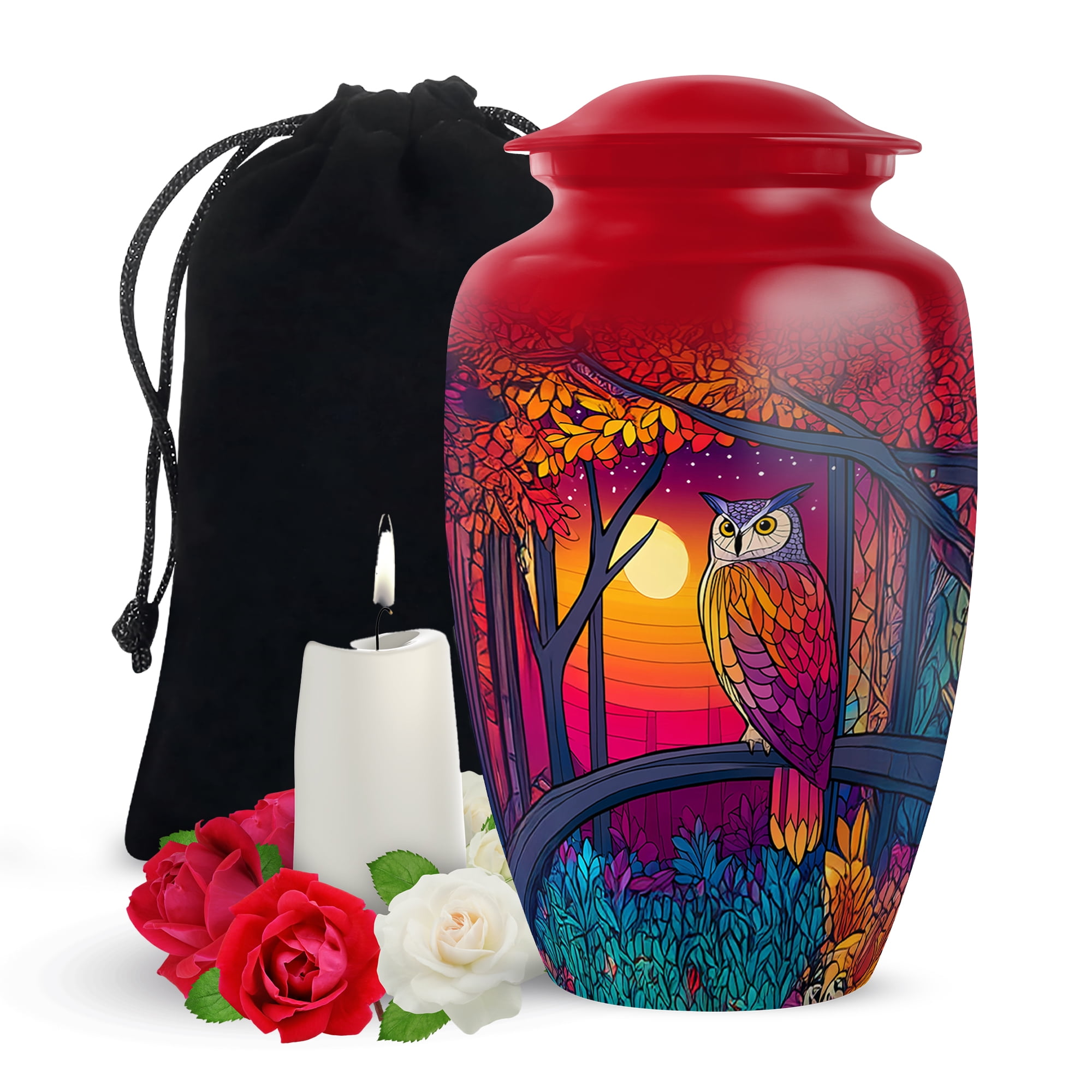 Yatskia Colorful Owl Urns for Human Ashes Adult Mother and Father ...