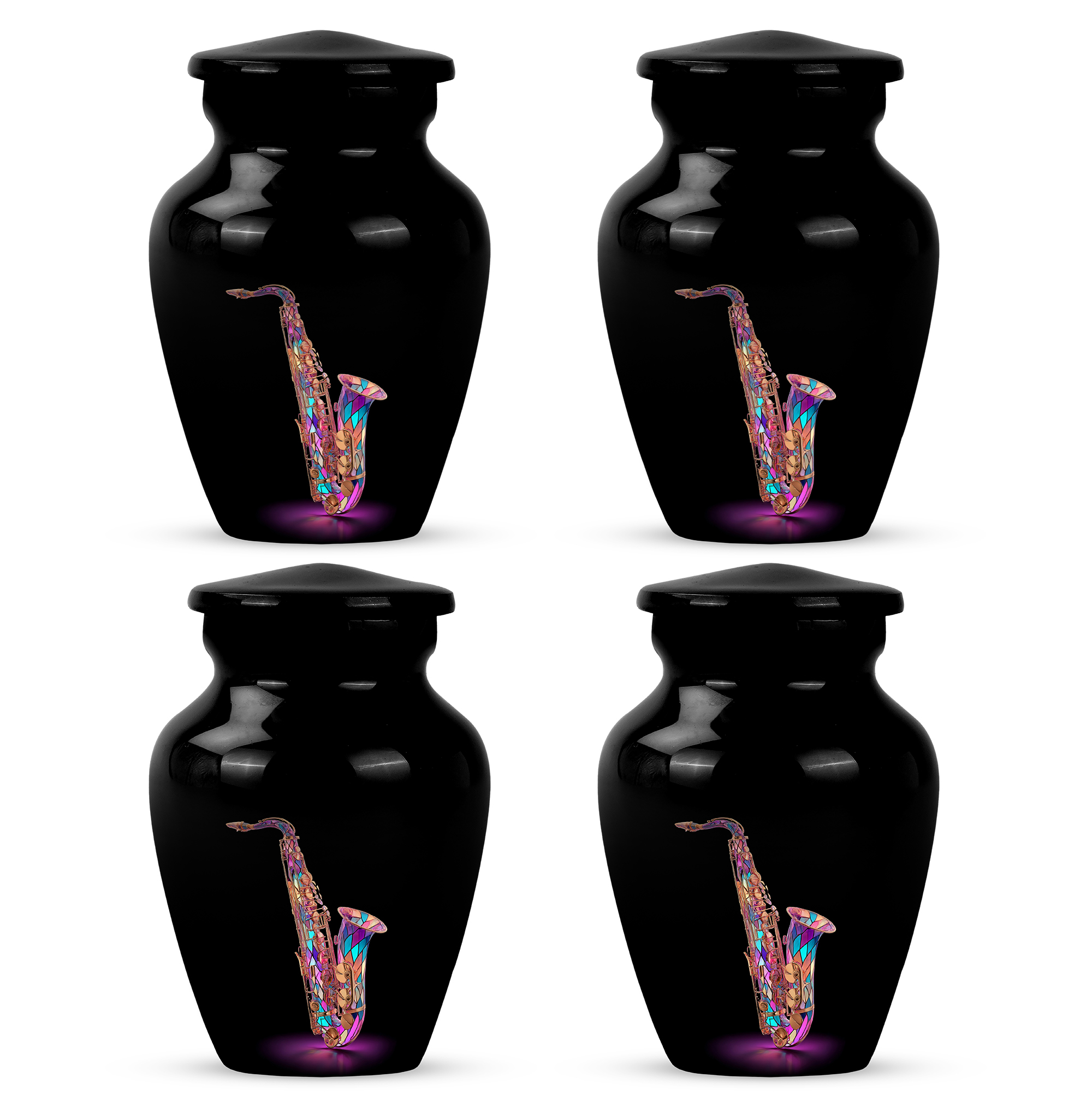 Yatskia Colorful Saxophone Decorative Memorial Keepsake Urns for Human ...
