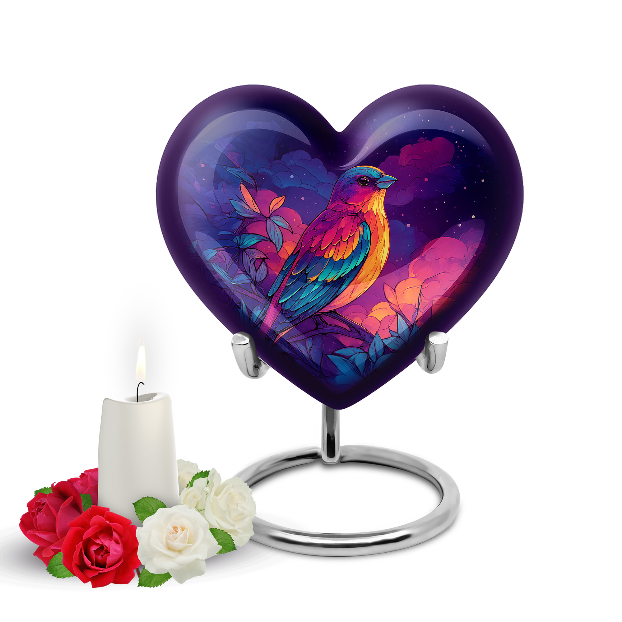 Yatskia Colorful Sparrow Mini Memorial Keepsake Urn for Ashes Adult ...